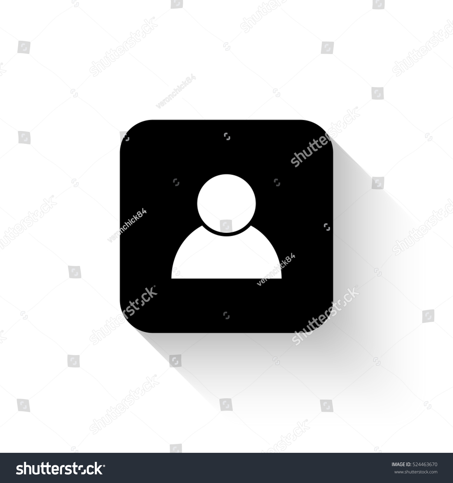 User Icon White Vector Icon Shadow: vector de stock (libre de regalías ...