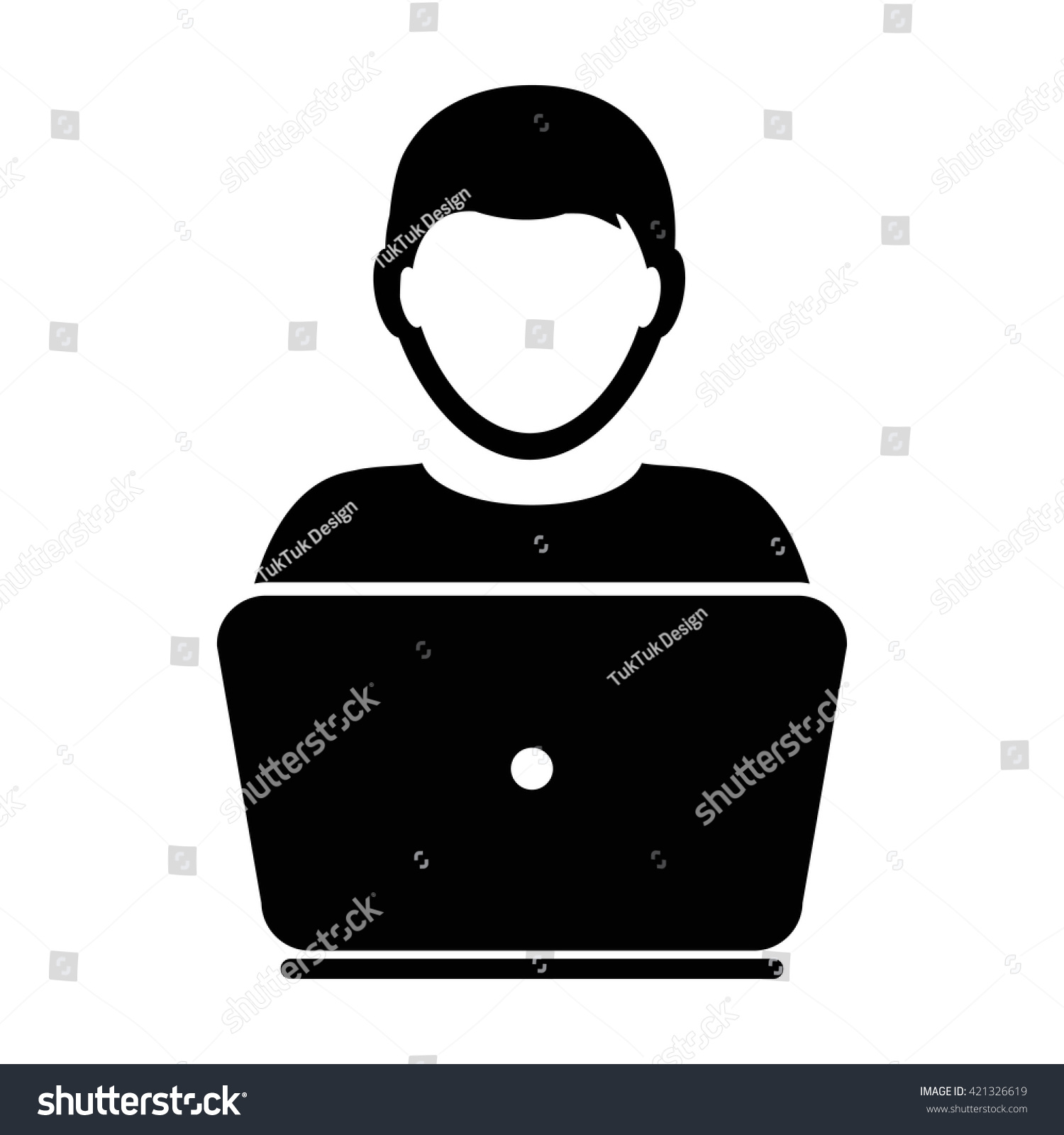 User Icon Laptop Computer Vector Stock Vector (Royalty Free) 421326619 ...