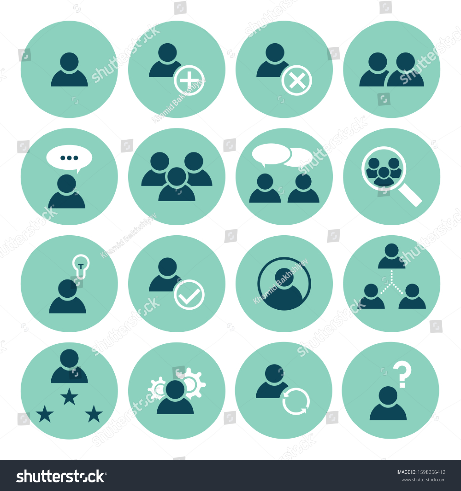 User People Icon Collection Vector Stock Vector (Royalty Free) 1598256412