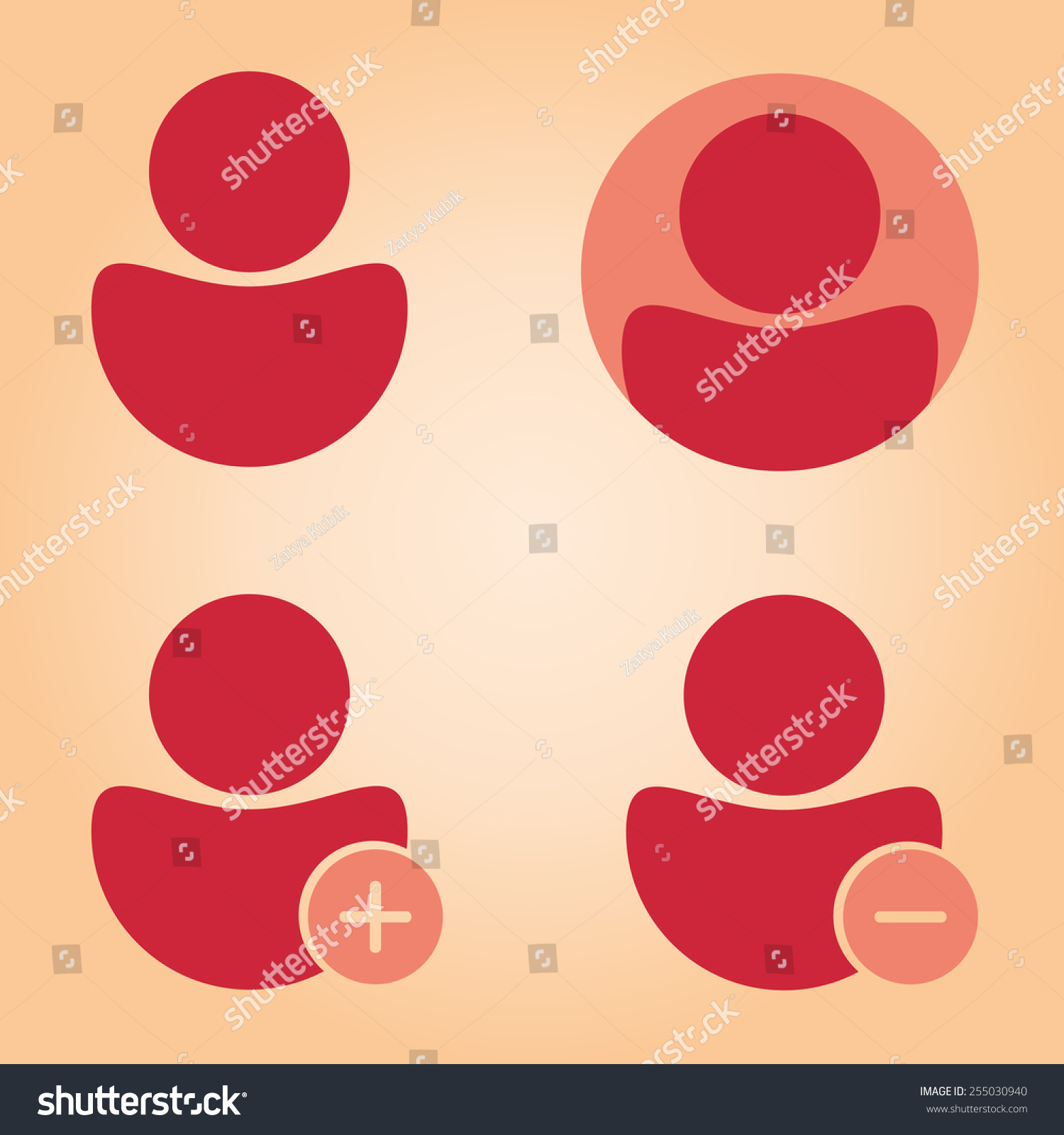 User Profile Icon Set Check Mark Stock-vektor (royaltyfri) 255030940 ...