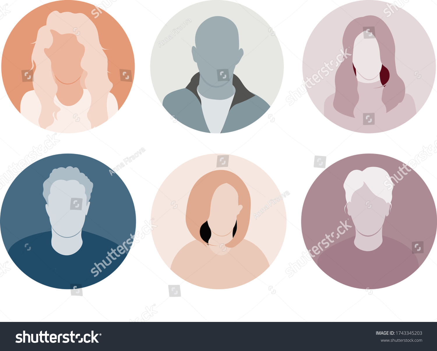 User Profile Ux Vector Persona Avatar Stock Vector (Royalty Free ...