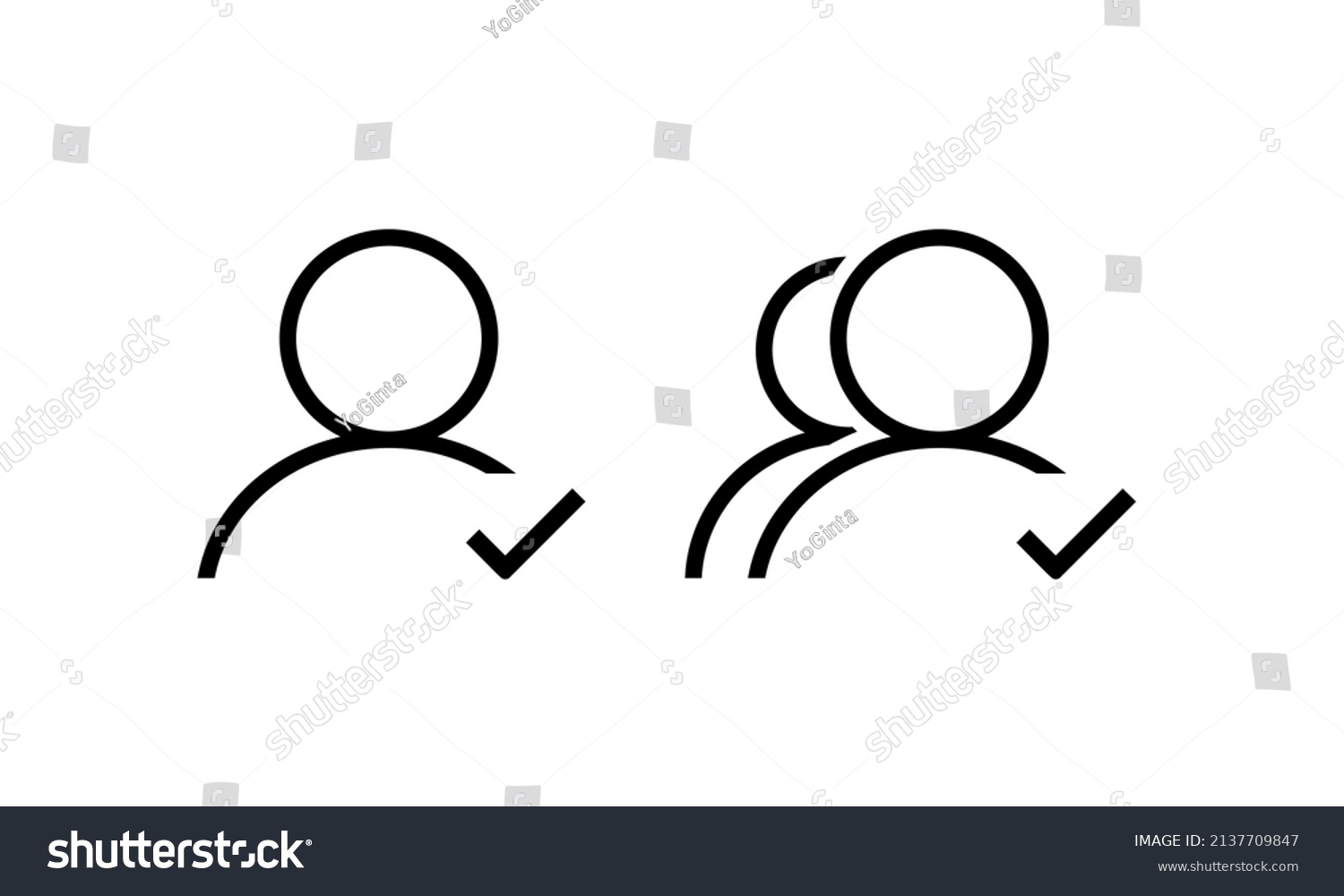 User Profile Check Mark Vector Illustration Stock Vector (Royalty Free ...