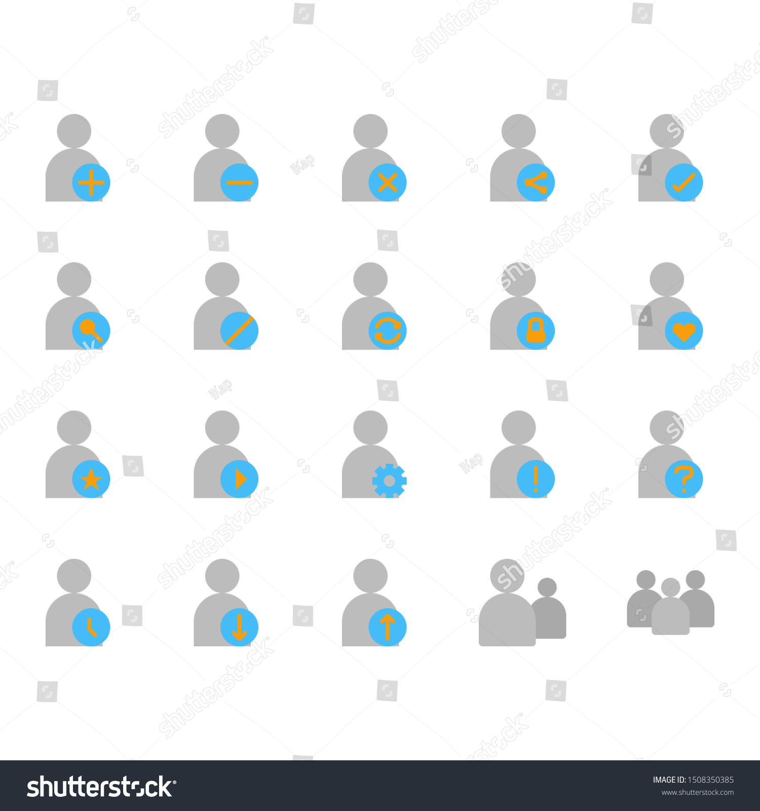 User Related Icon Set Vector Illustration Stock Vector (Royalty Free ...