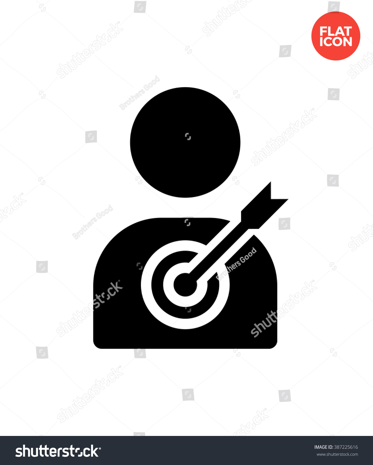 User Targeting Victor Icon Stock Vector (Royalty Free) 387225616