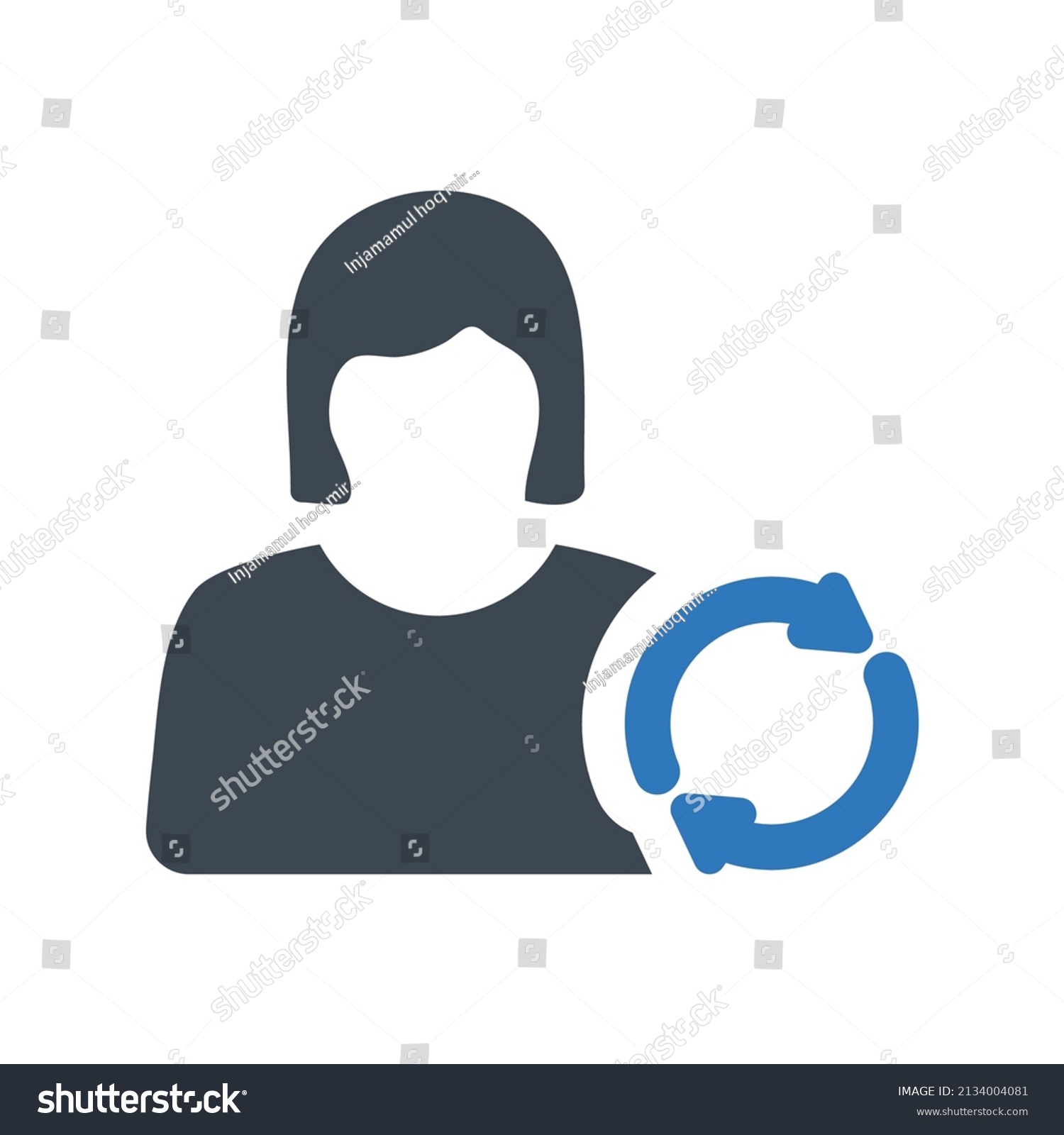 User Update Iconrefresh Vector Illustration Stock Vector (Royalty Free ...