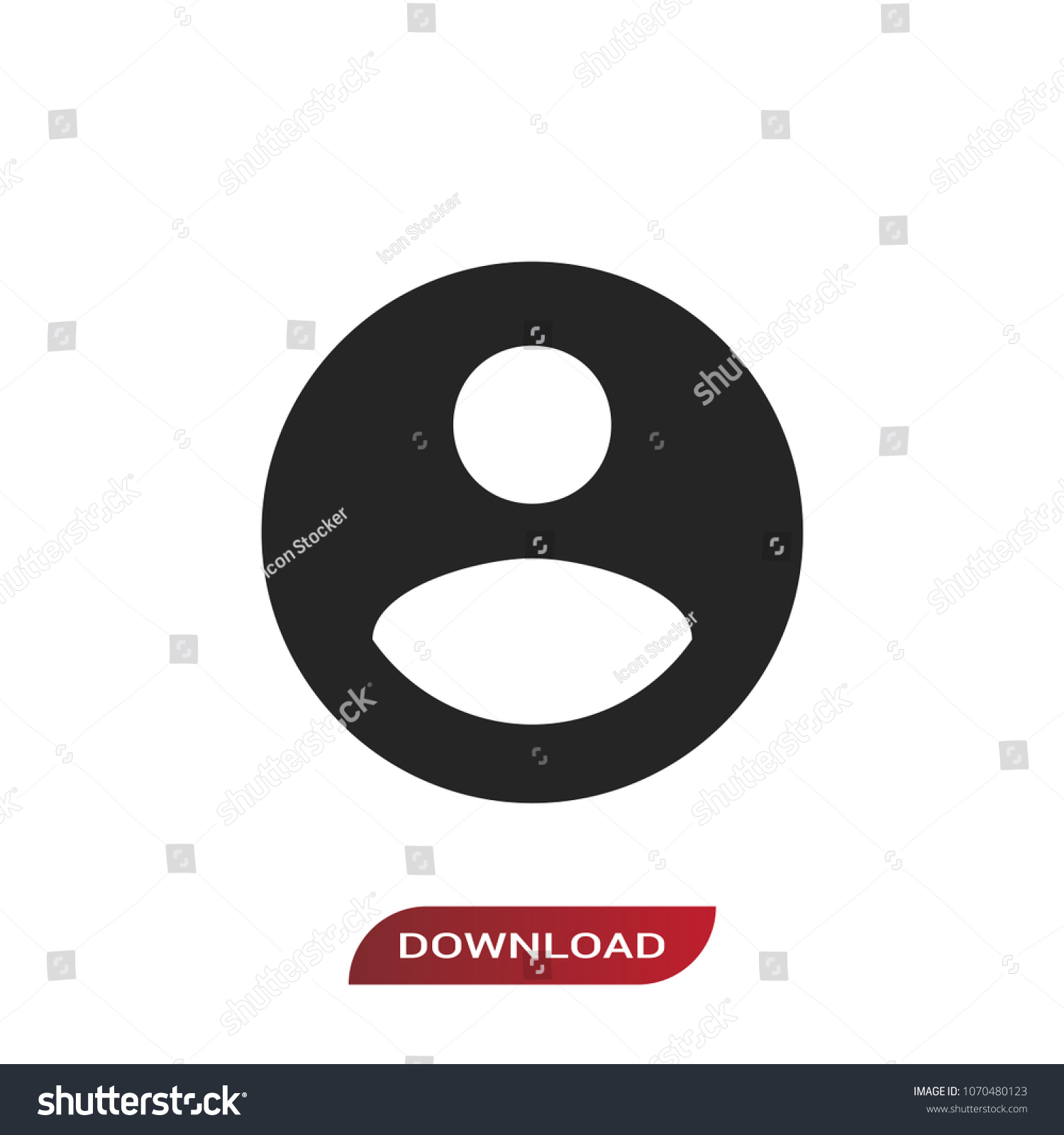 User Vector Icon Account Symbol Stock Vector (Royalty Free) 1070480123