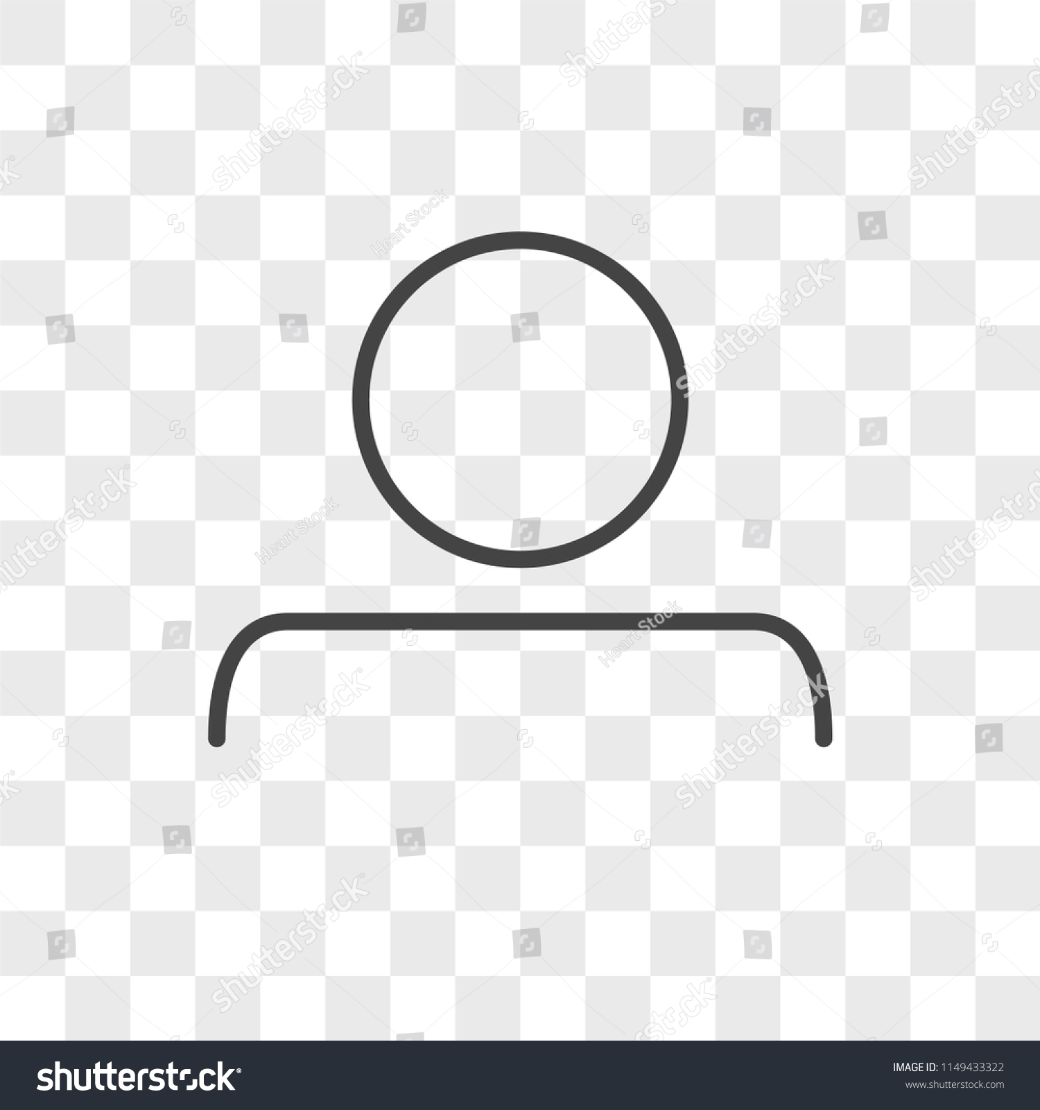User Vector Icon On Transparent Background Stock Vector (Royalty Free ...
