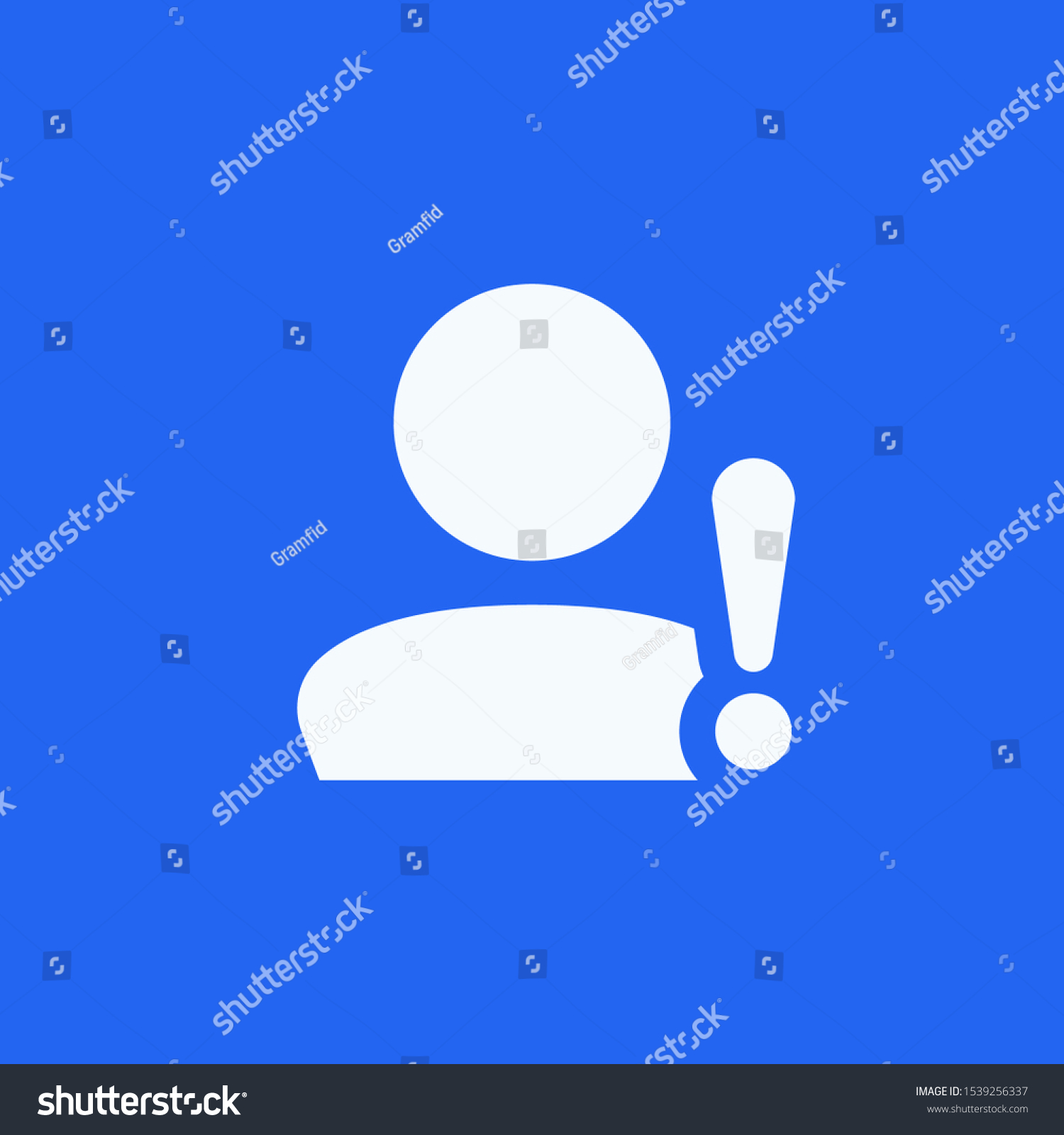 User Warning Icon User Profile Error Stock Vector (Royalty Free) 1539256337