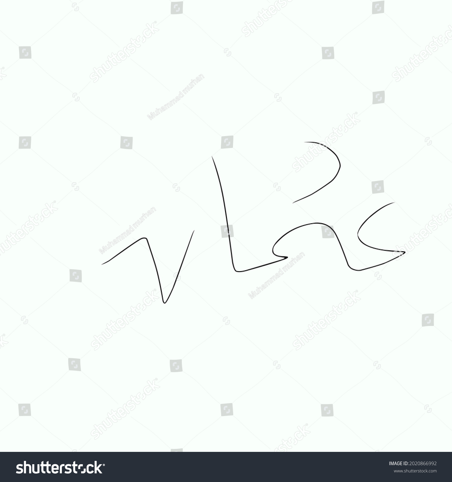 Usman Name Khat Writing Stock Vector (Royalty Free) 2020866992