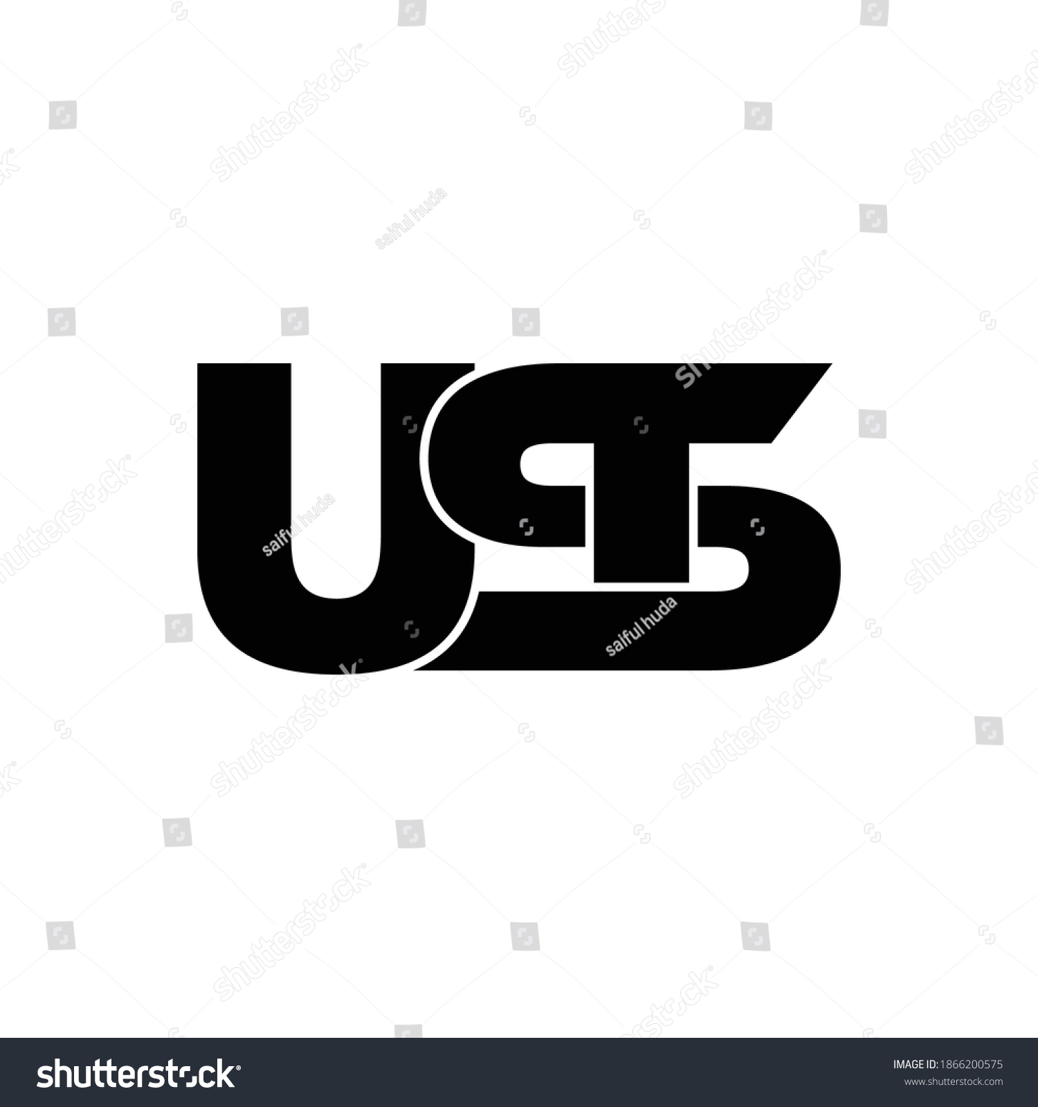Ust Letter Monogram Logo Design Vector Stock Vector (Royalty Free ...