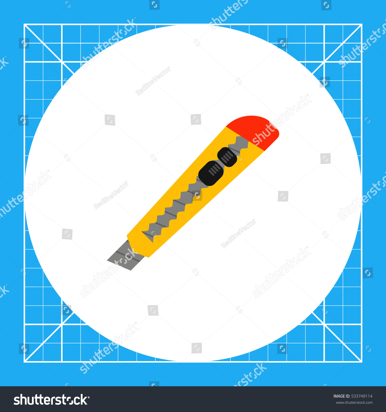 Utility Knife Icon Stock Vector (Royalty Free) 533749114 | Shutterstock