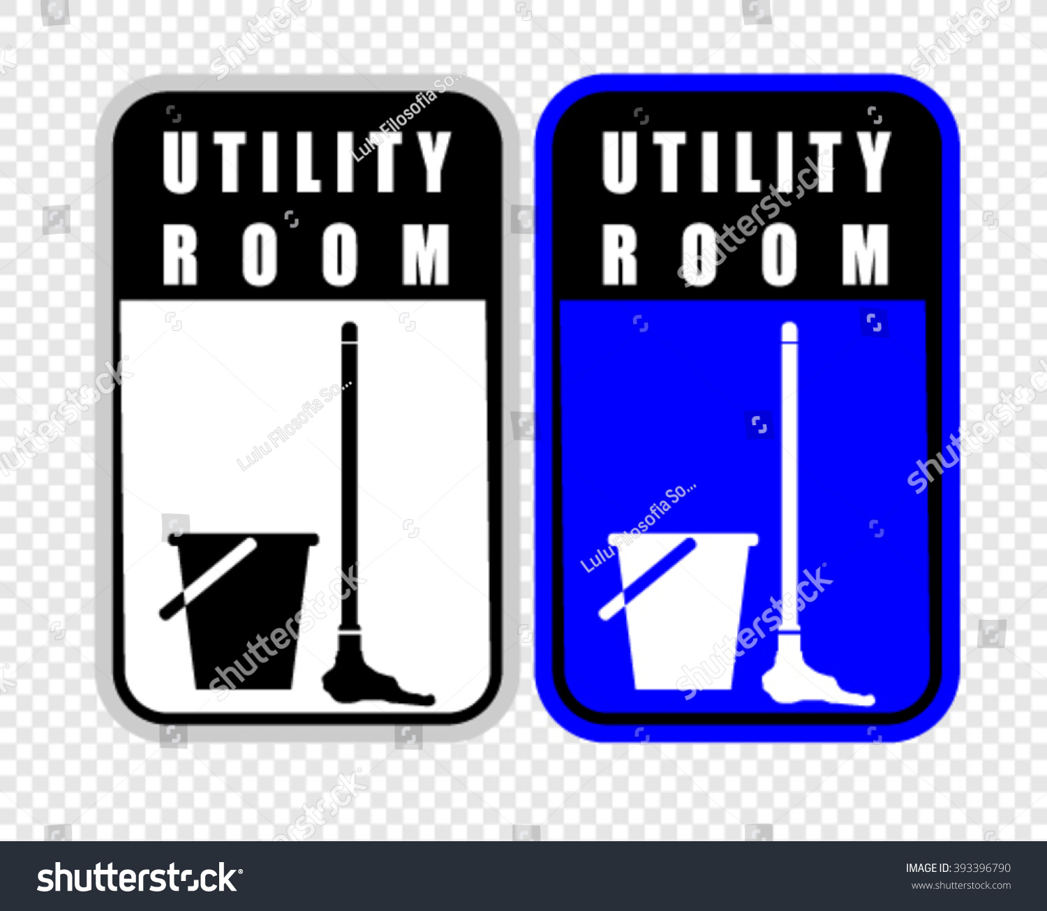 Utility Room Sign Stock Vector (Royalty Free) 393396790