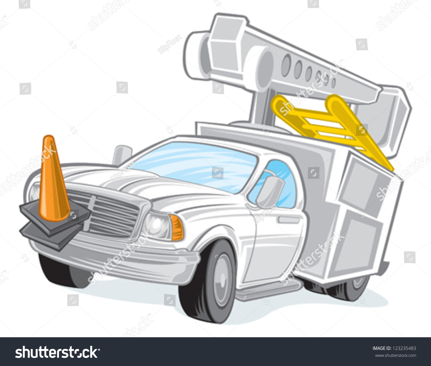 Utility Truck Stock Vector (Royalty Free) 123235483 | Shutterstock