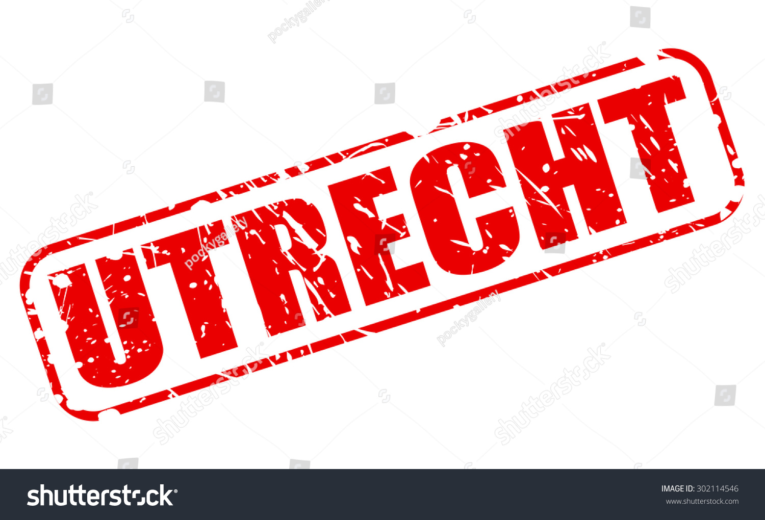 Utrecht Red Stamp Text On White Stock Vector (Royalty Free) 302114546