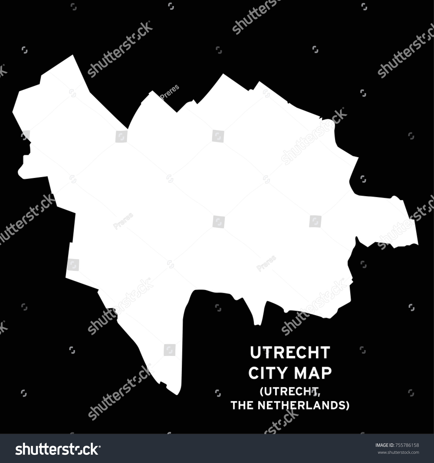 Utrecht Netherlands City Map Vector Stock Vector (Royalty Free ...