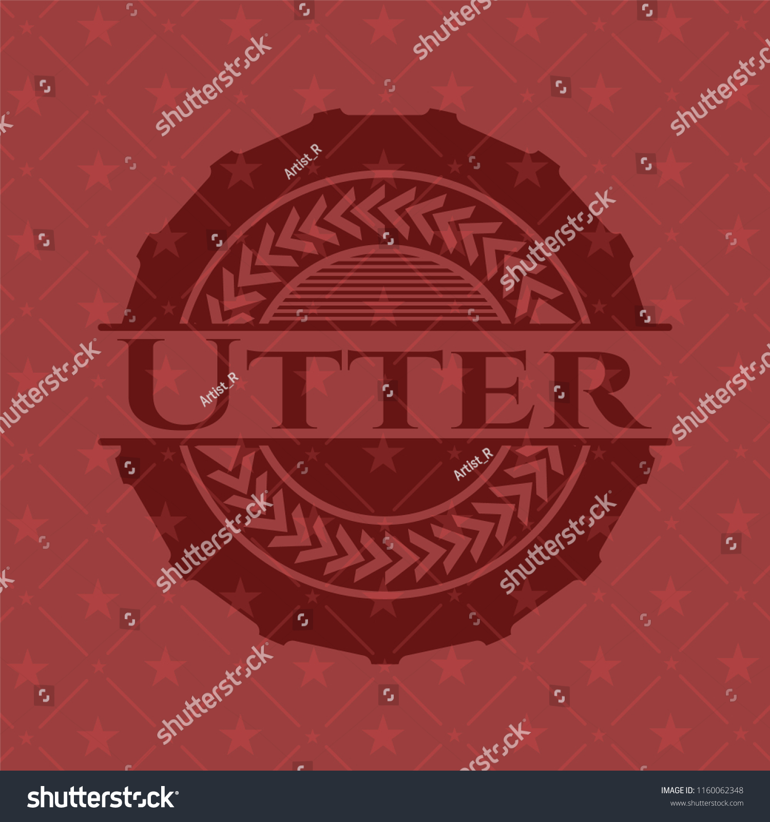 Utter Red Icon Emblem Stock Vector (Royalty Free) 1160062348 | Shutterstock