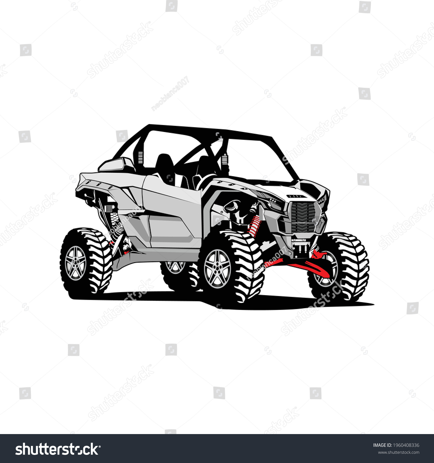 Utv Custom Race Illustration Vector Stock Vector (Royalty Free) 1960408336