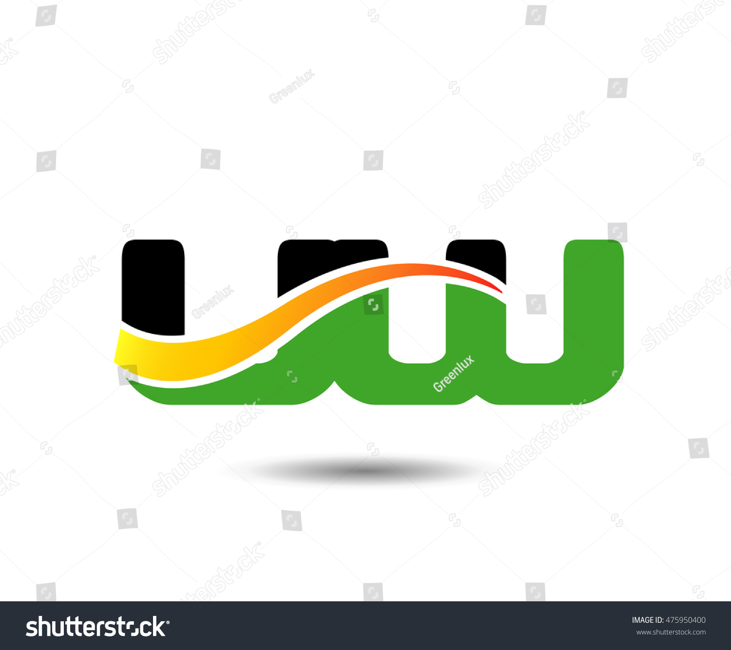 Uw Logo Letter Stock Vector (Royalty Free) 475950400 | Shutterstock