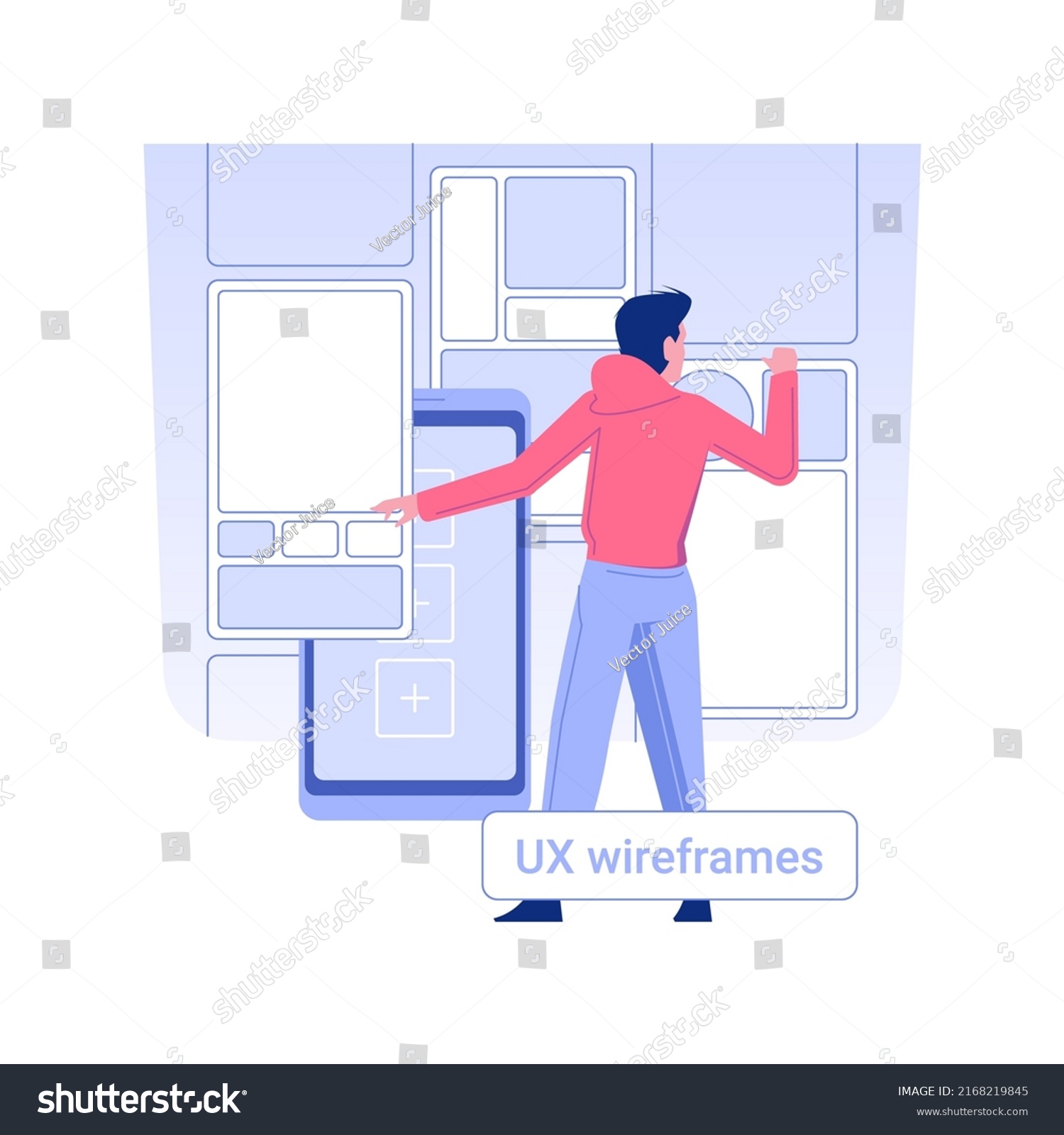 Ux Wireframes Isolated Concept Vector Illustration Stock Vector ...