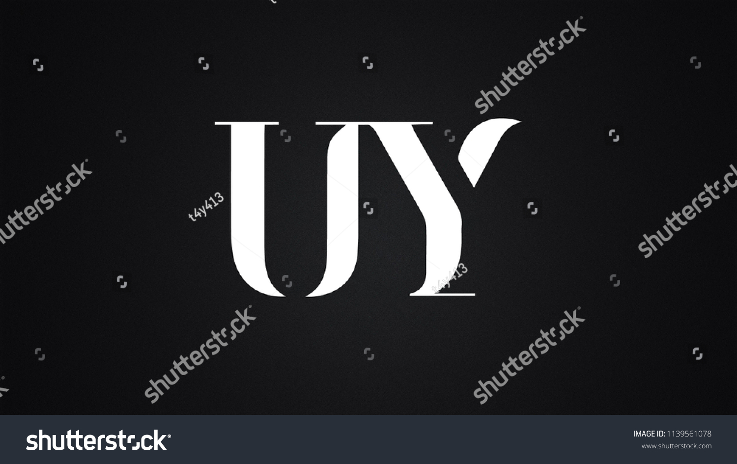 Uy Letter Logo Design Template Vector Stock Vector (Royalty Free ...