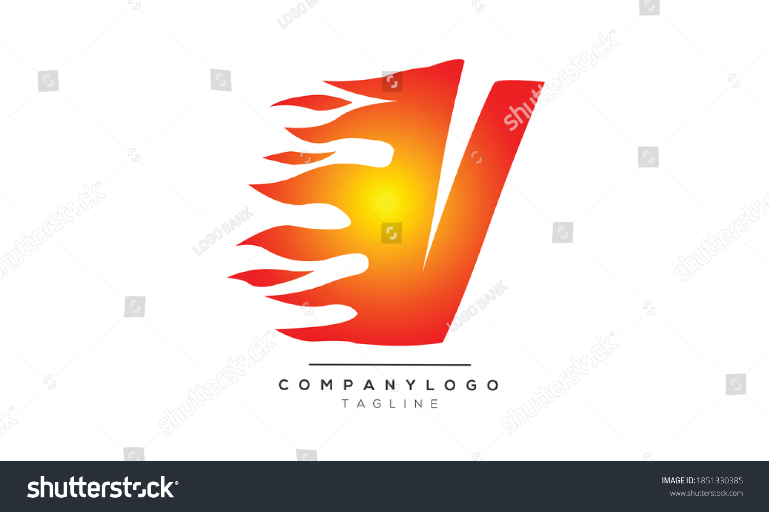 V Flame Initials Monogram Letter Text Stock Vector (Royalty Free ...