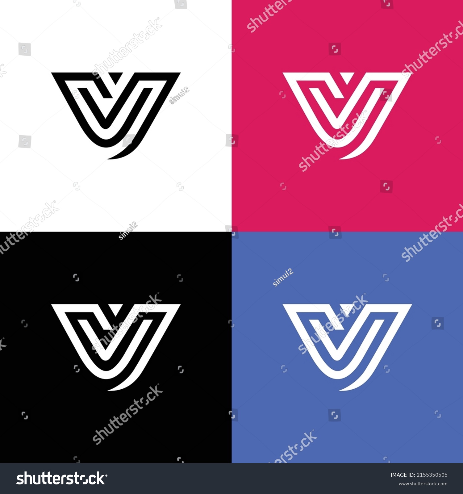 V Latter Logo Design Vector Illustration Stock Vector (Royalty Free ...