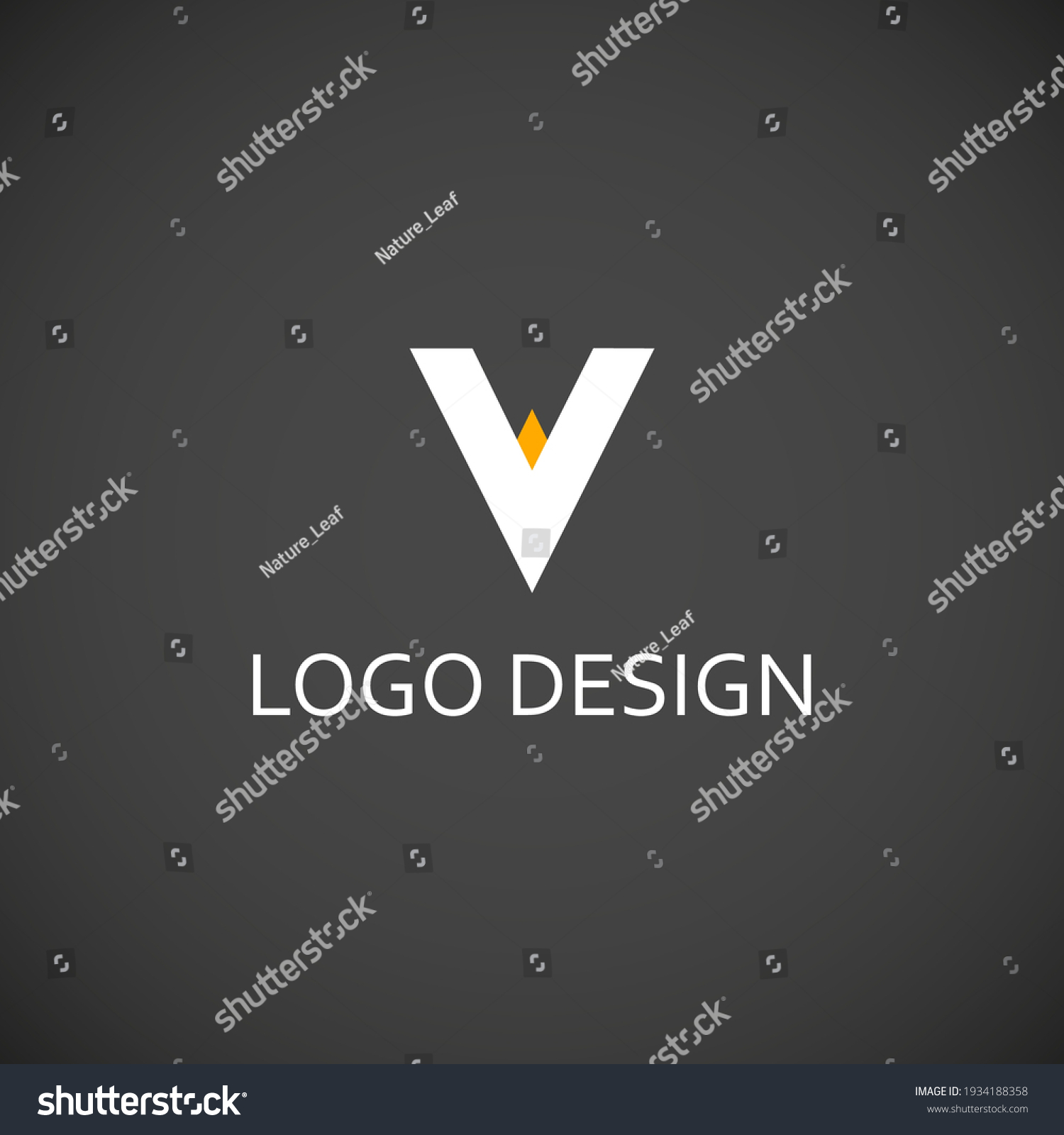 V Letter Simple Logo Design Stock Vector (Royalty Free) 1934188358 ...
