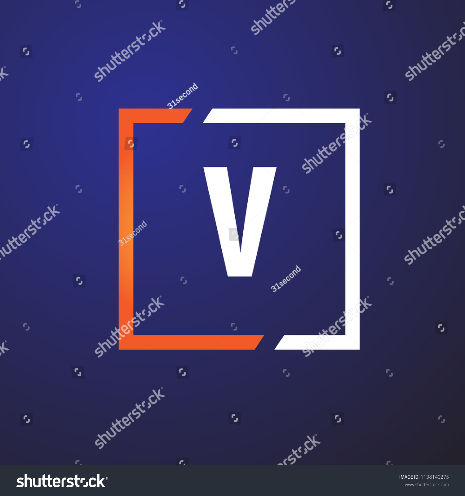 V Letter Square Logo Stock Vector (Royalty Free) 1138140275 | Shutterstock