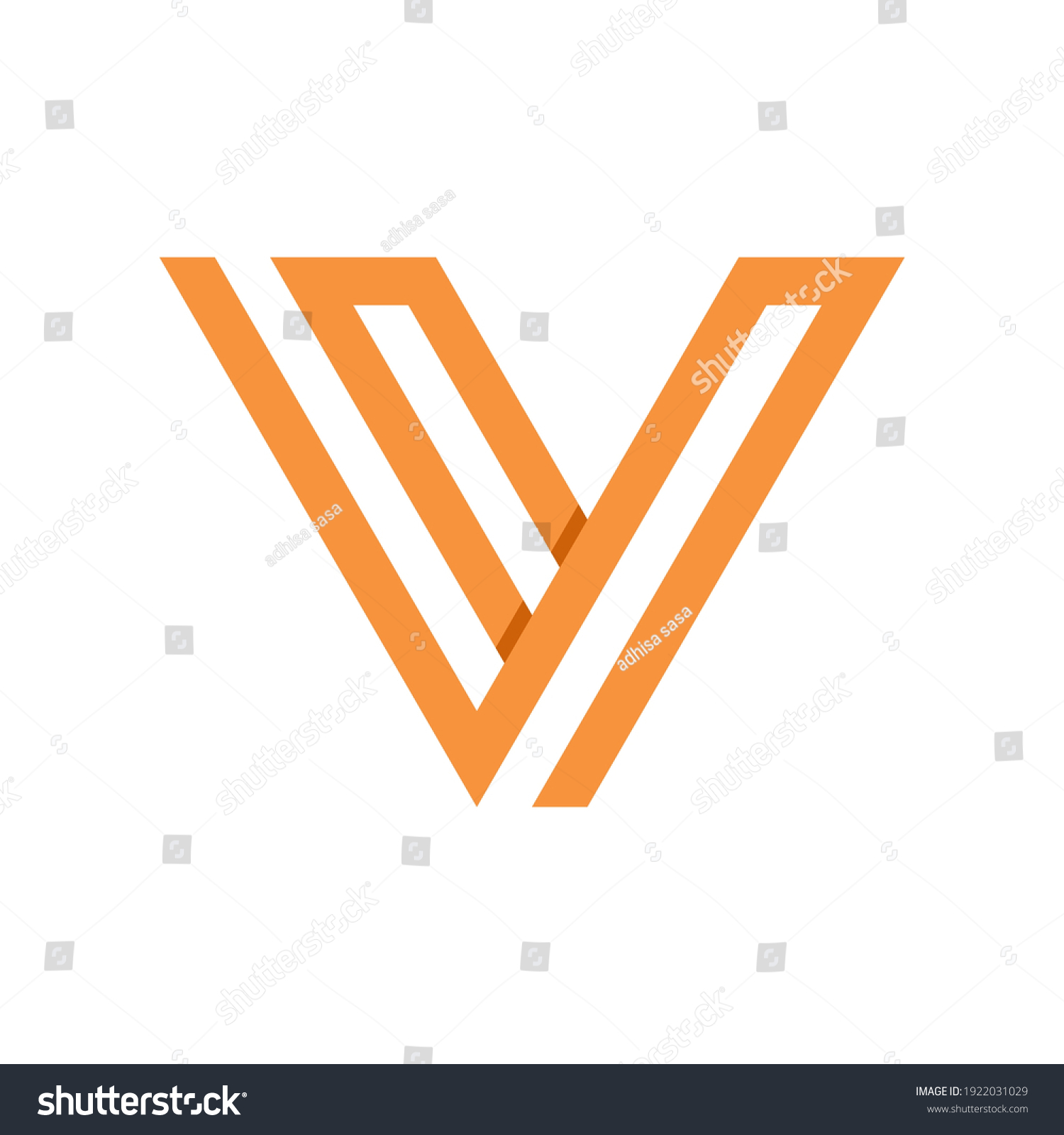 V Line Logo Design Eps Stock Vector (Royalty Free) 1922031029 ...