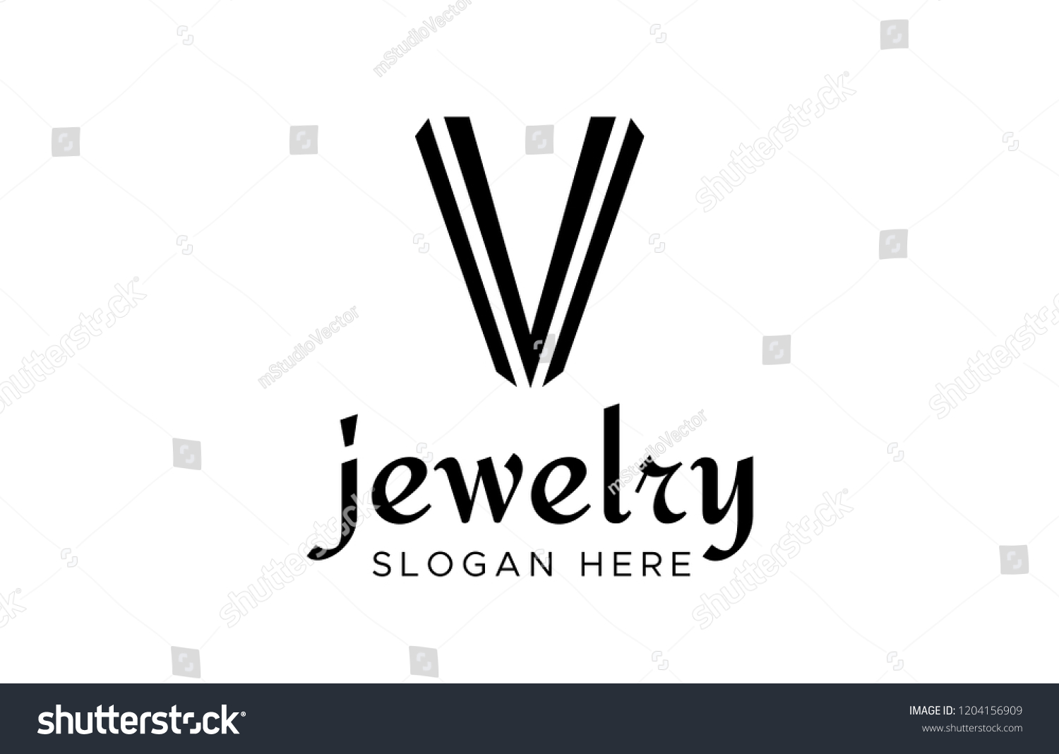 V Logo Vector Clean Simple V Stock Vector (Royalty Free) 1204156909