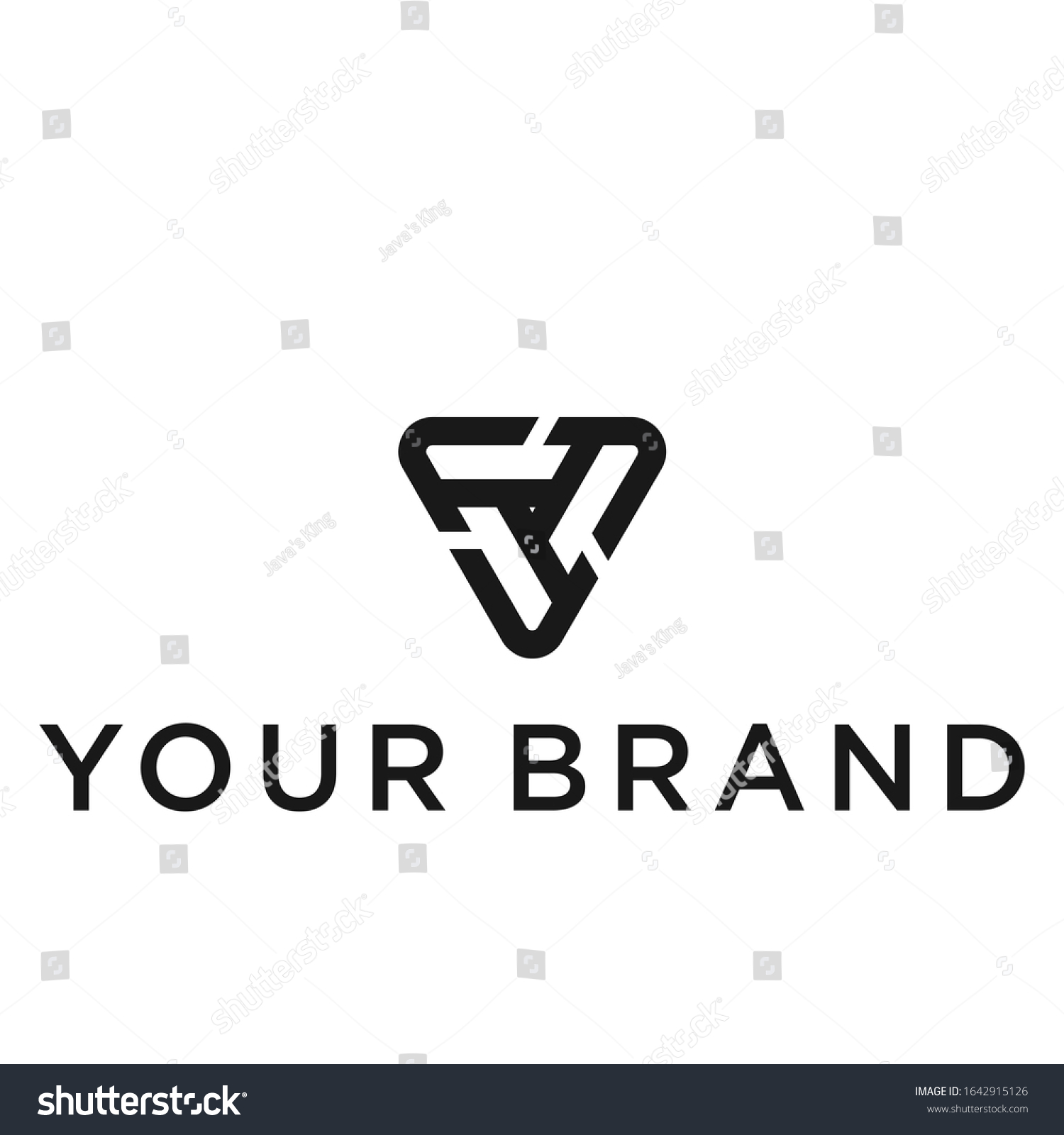 V Triangle Icon Logo Design Stock Vector (Royalty Free) 1642915126 ...