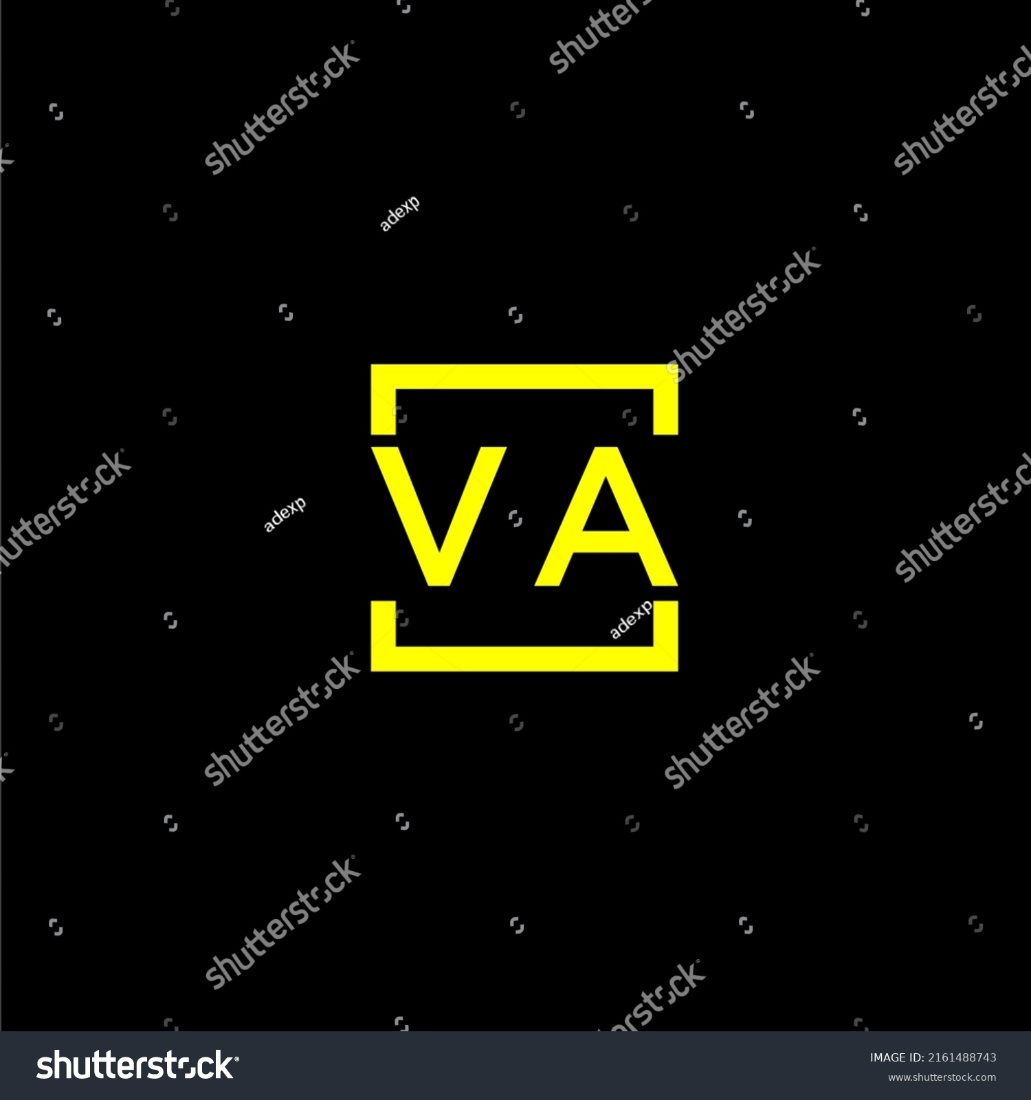 Va Initial Monogram Logo Square Style Stock Vector (Royalty Free ...