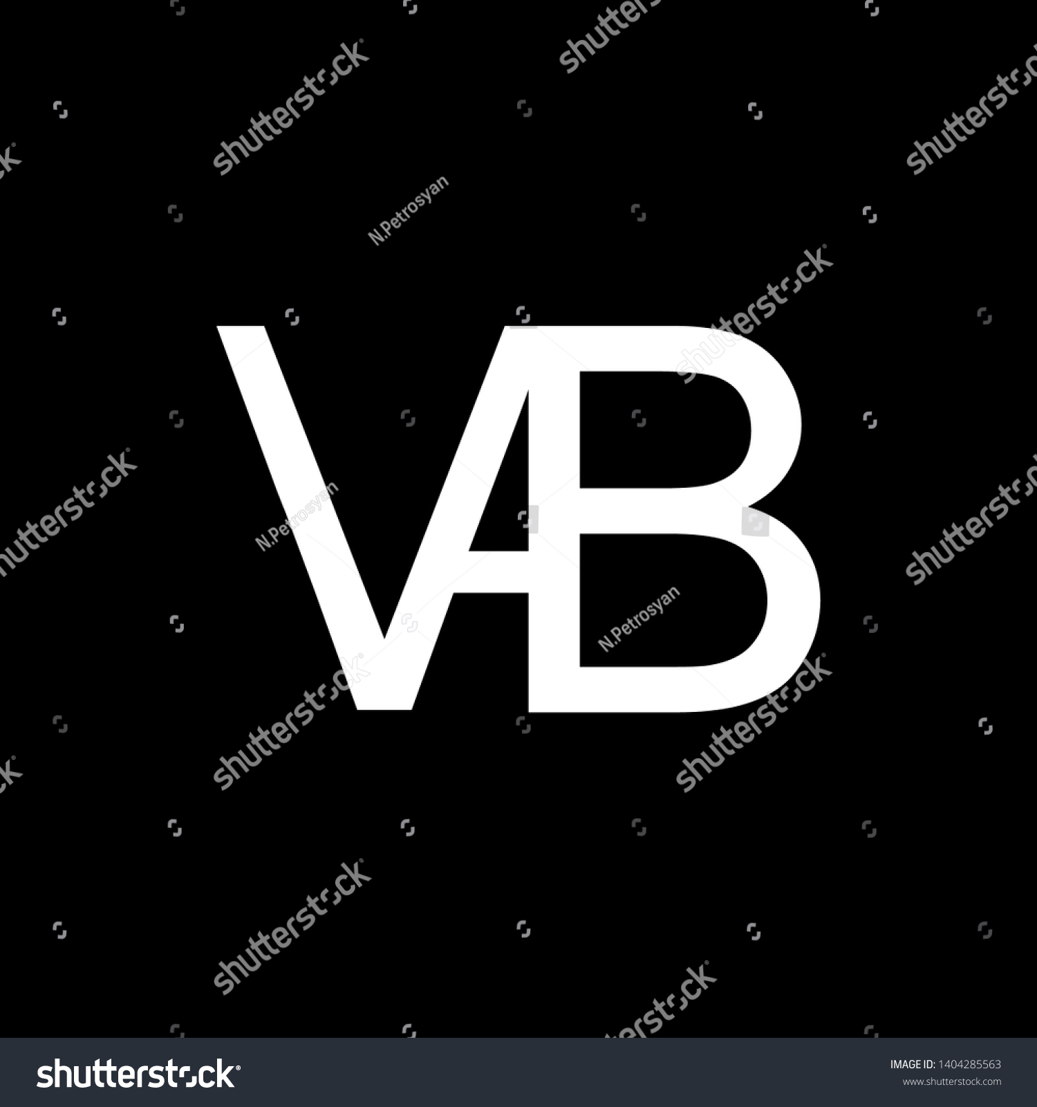 Vab Letter Logo Design Template Vector Stock Vector (Royalty Free ...