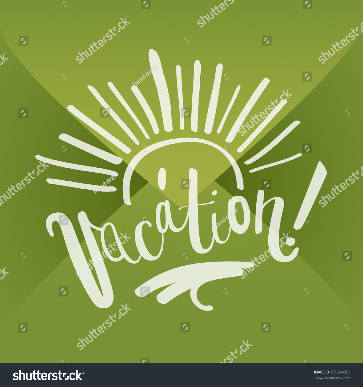 Vacation Message Calligraphy Vector Illustration Stock Vector (Royalty ...