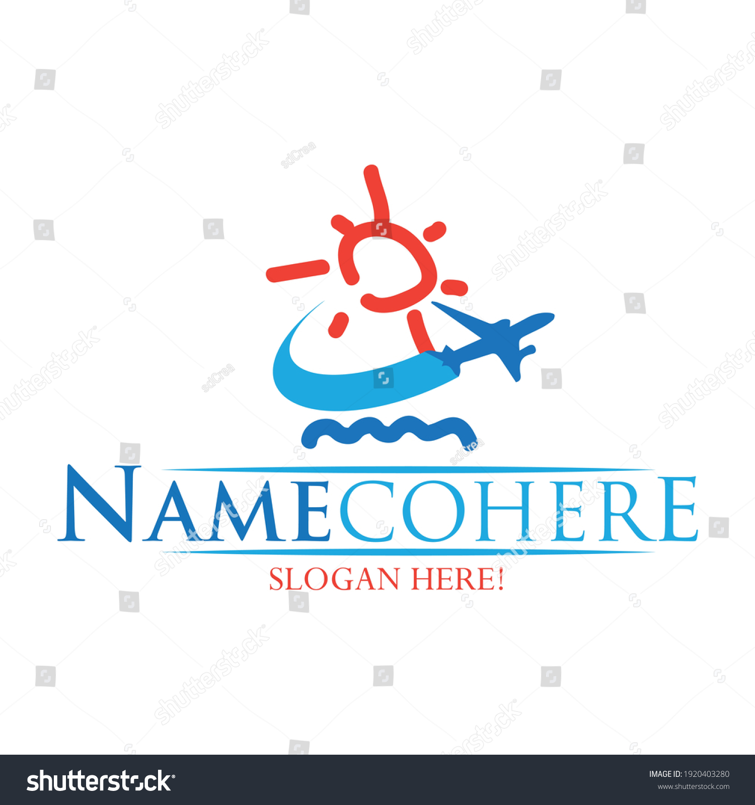 Vacation Themed Concept Logo Design Stock Vector (Royalty Free ...