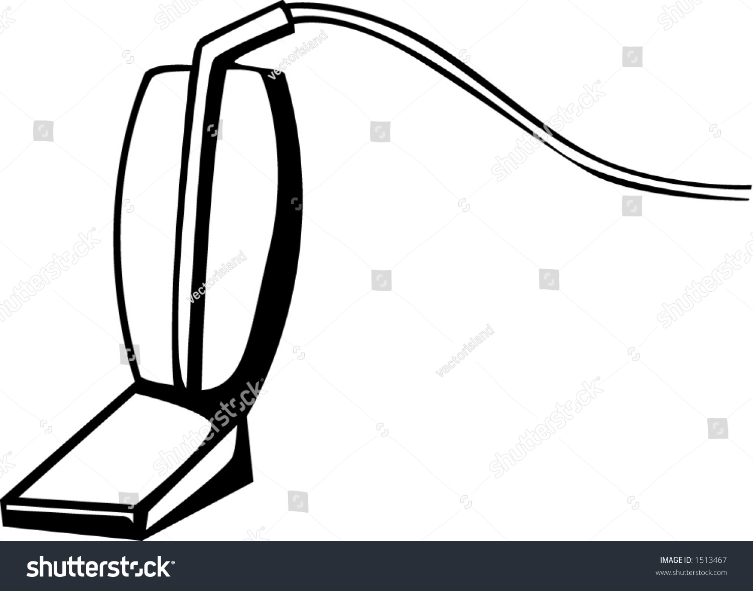 Vacuuming Black White Vector Illustration Stock Vector (Royalty Free ...