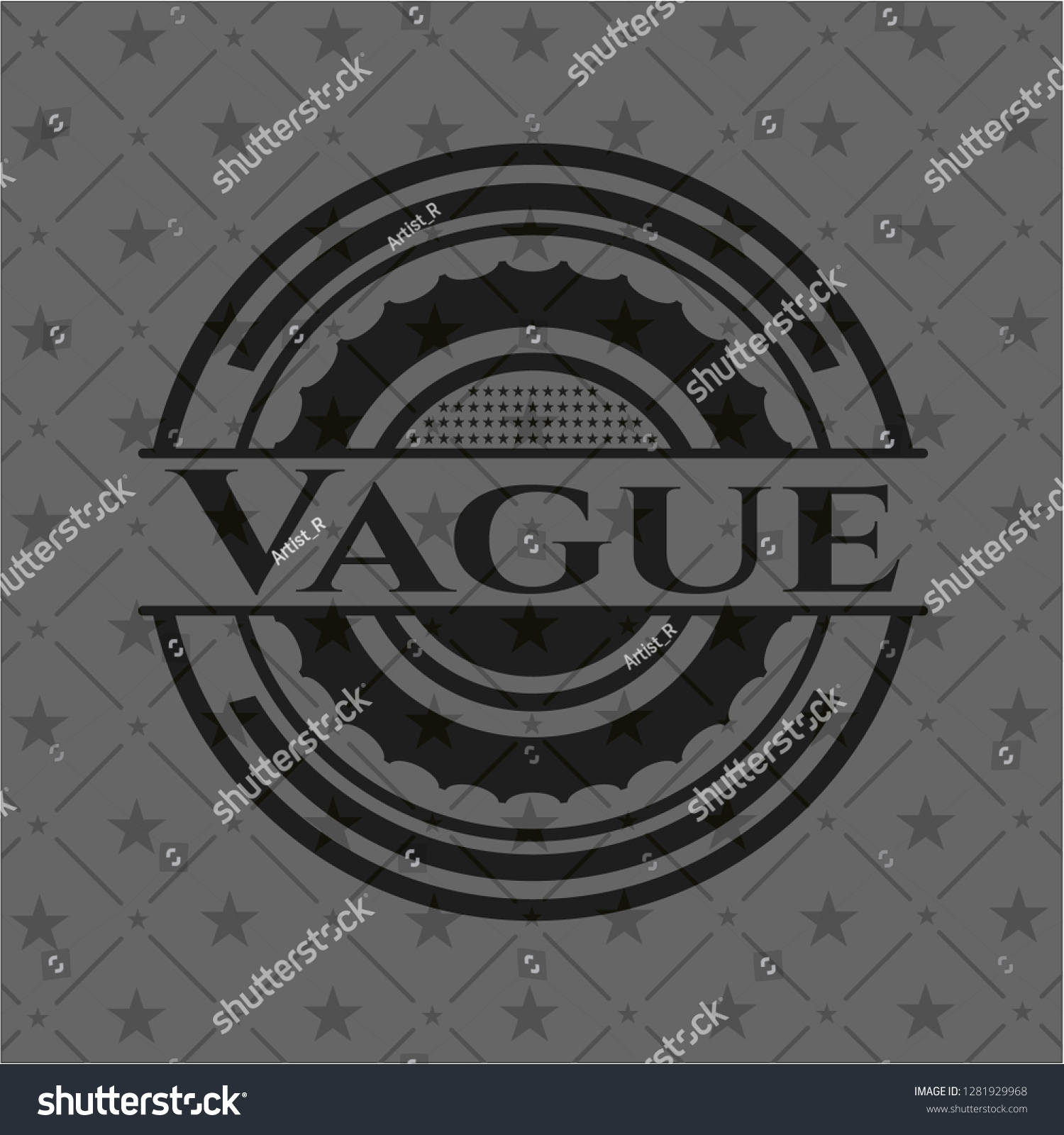 Vague Black Badge Stock Vector (Royalty Free) 1281929968 | Shutterstock