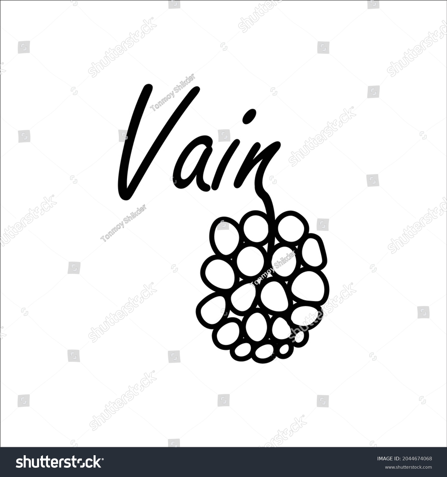 Vain Logo Design Minimal Design Stock Vector (Royalty Free) 2044674068 ...