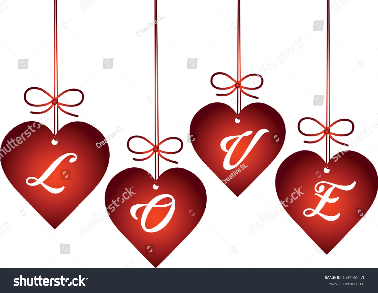 Valentine Love Heart Vector Background Stock Vector Royalty Free
