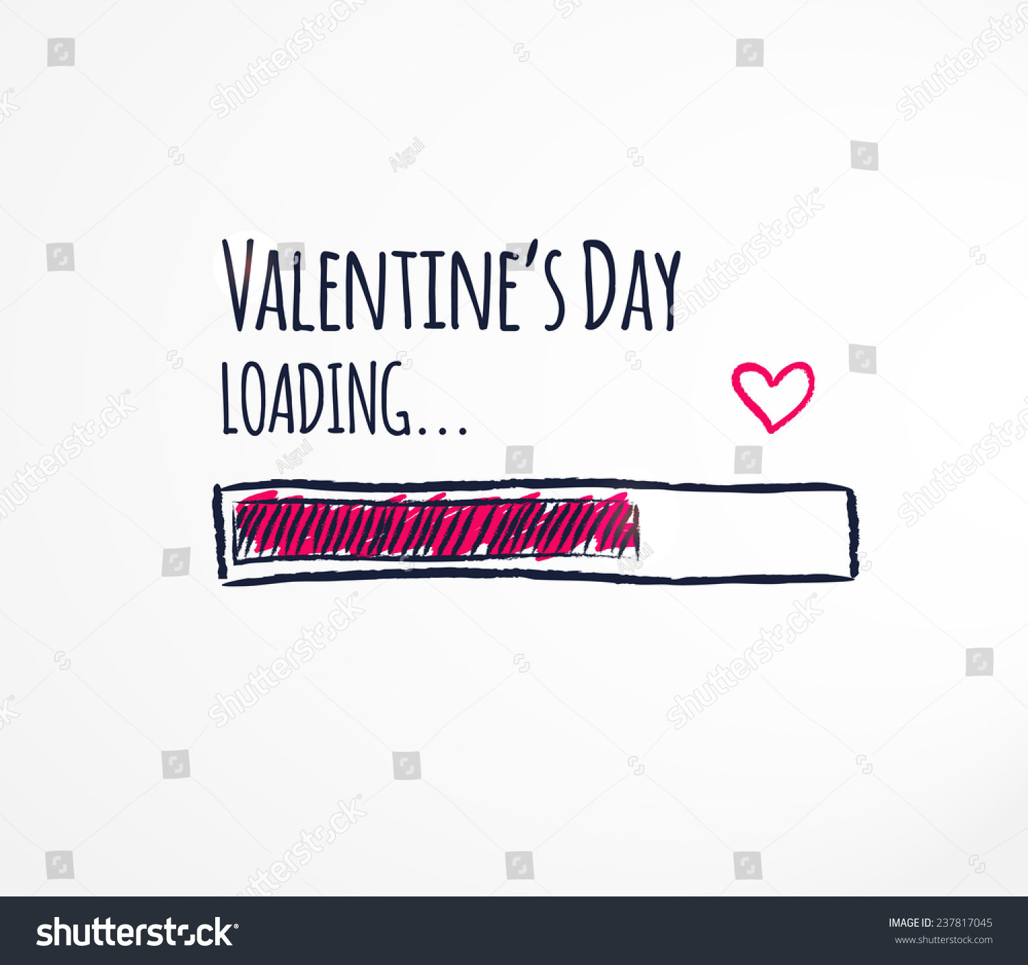 Valentines Day Loading Progress Bar Design 스톡 벡터(로열티 프리) 237817045 ...