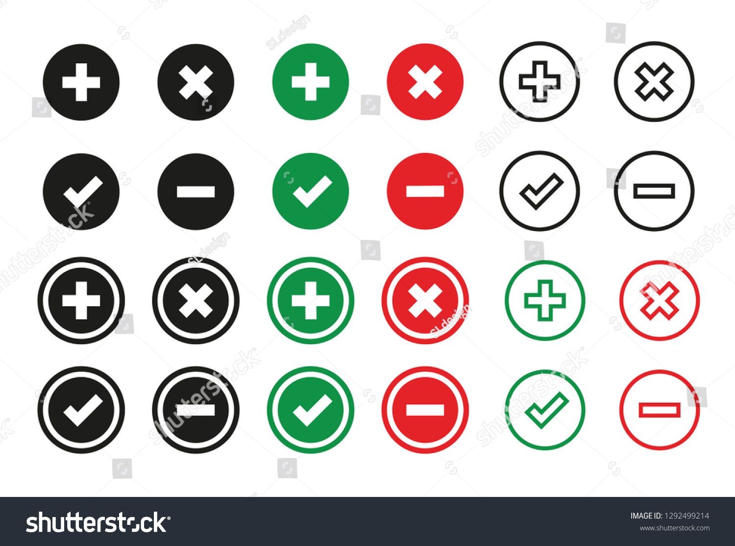Icônes de validation. Illustration vectorielle. : image vectorielle de ...