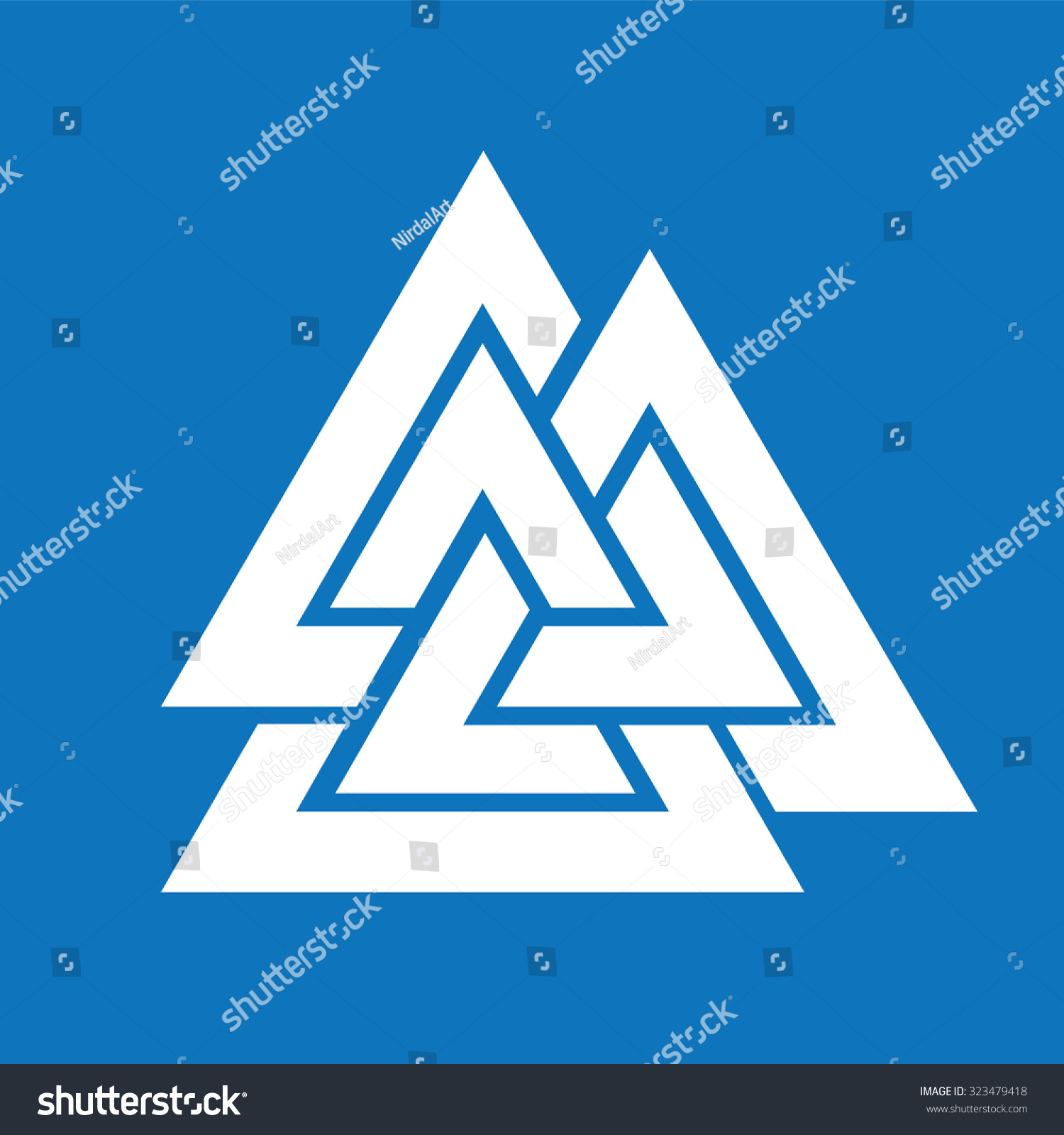 Valknut Icon Stock Vector (Royalty Free) 323479418