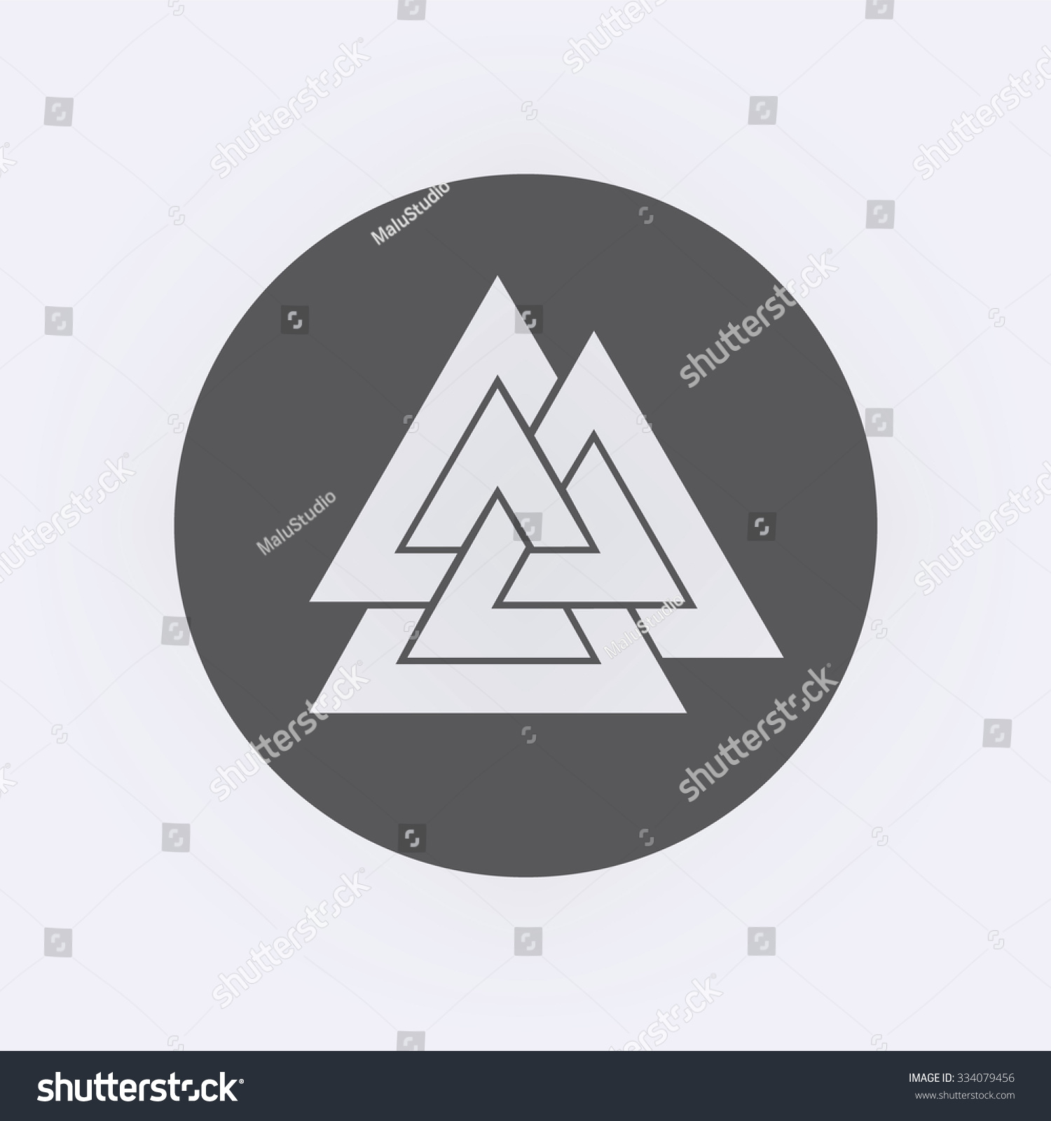Valknut Symbol Circle Vector Illustration Stock Vector (Royalty Free ...