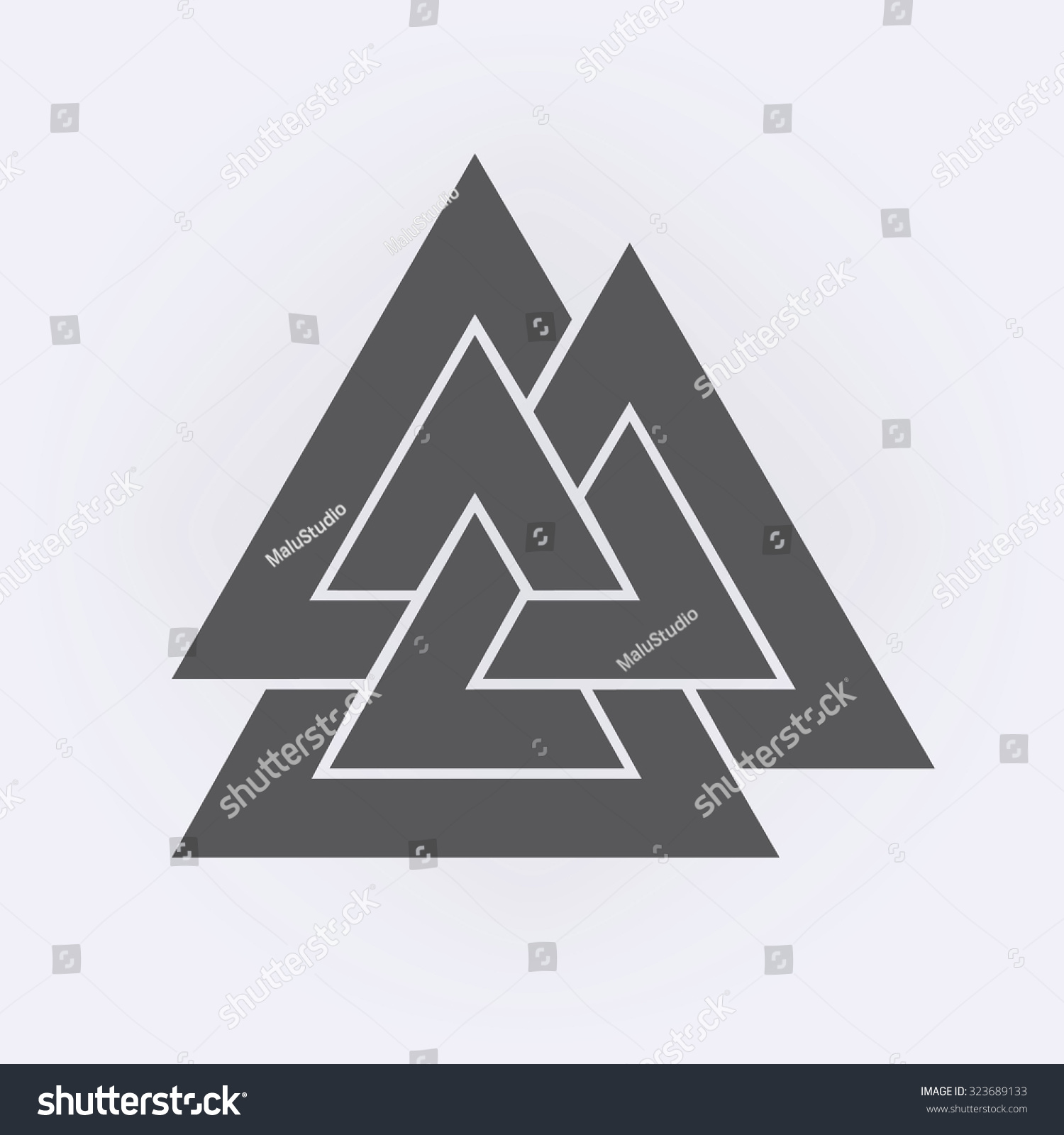 Valknut Symbol Vector Illustration Stock Vector 323689133 - Shutterstock