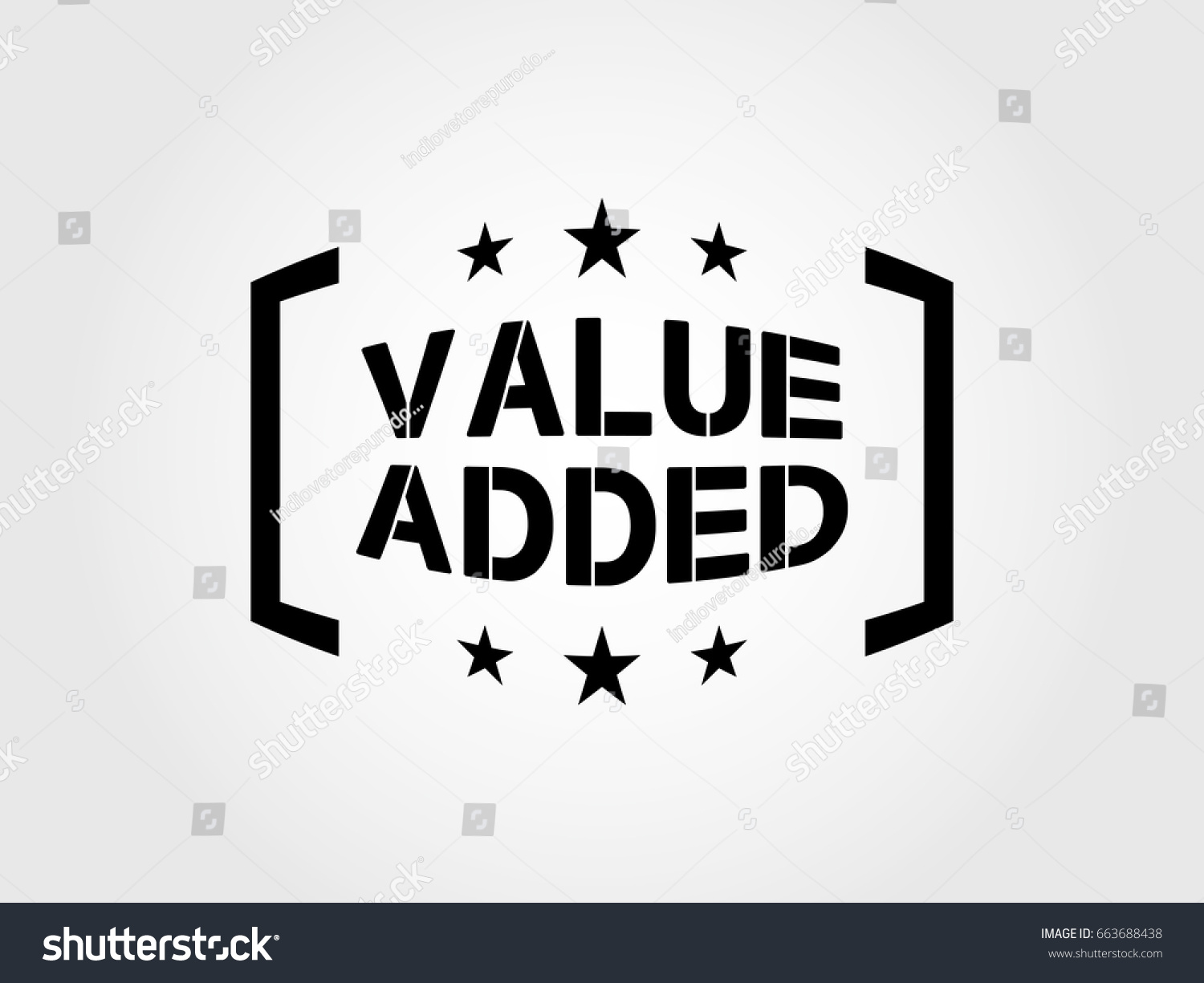 Value Added Stamp Label Black Concept Stock Vector (Royalty Free ...