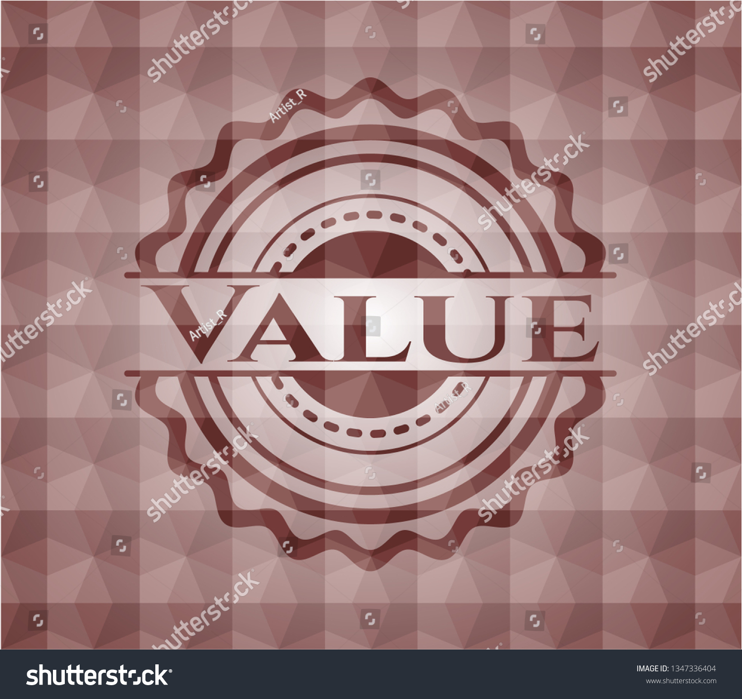 Value Red Seamless Emblem Geometric Pattern Stock Vector (Royalty Free ...