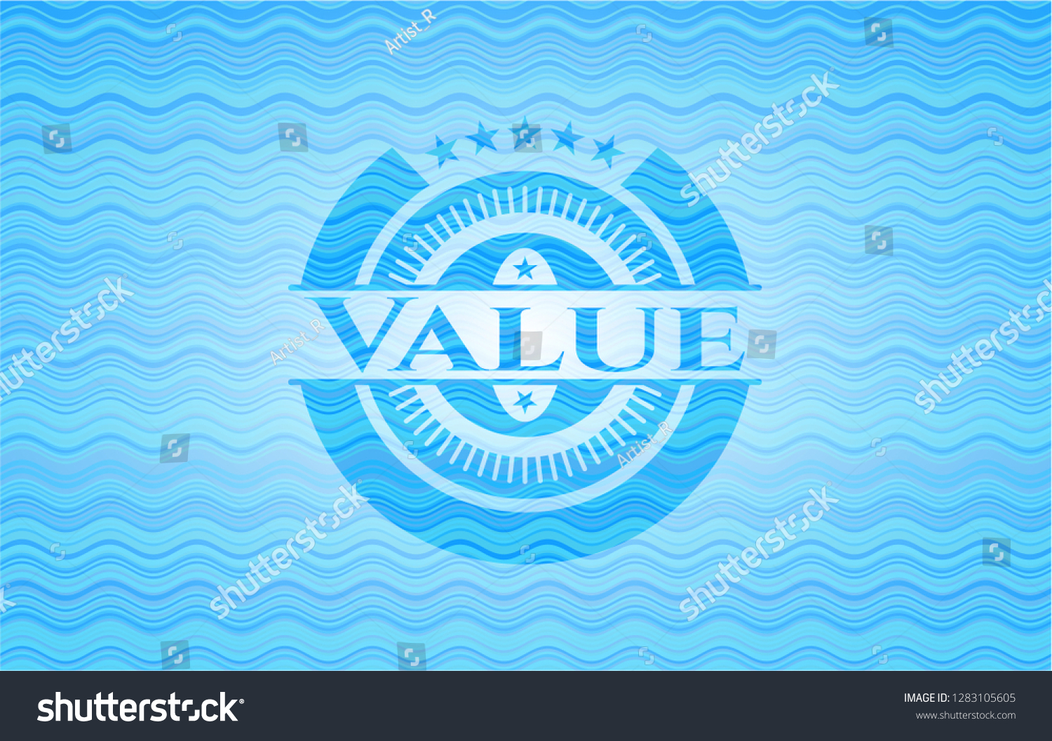 Value Water Wave Badge Background Stock Vector (Royalty Free ...