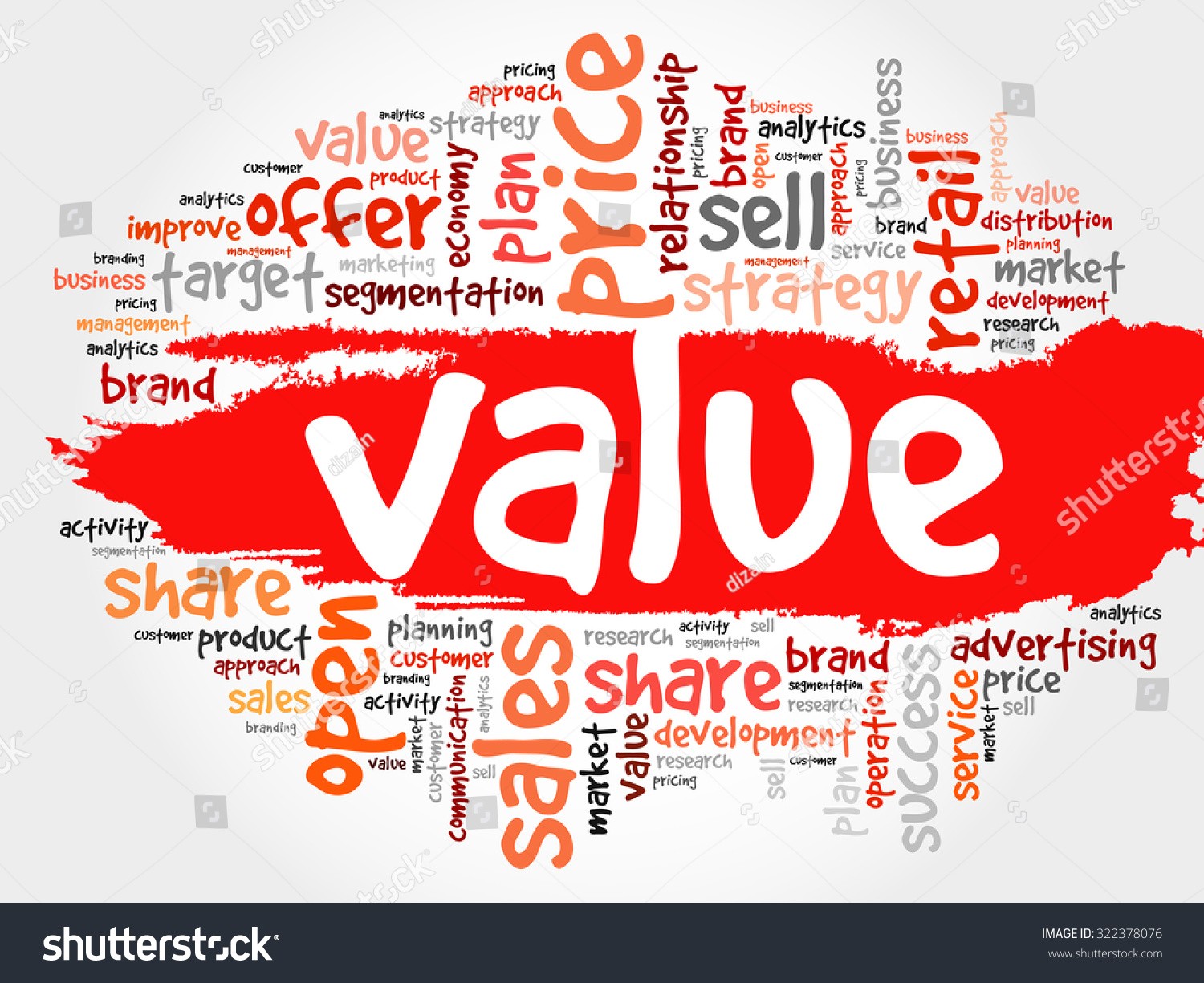 Value Word Cloud Business Concept Stock Vector (Royalty Free) 322378076