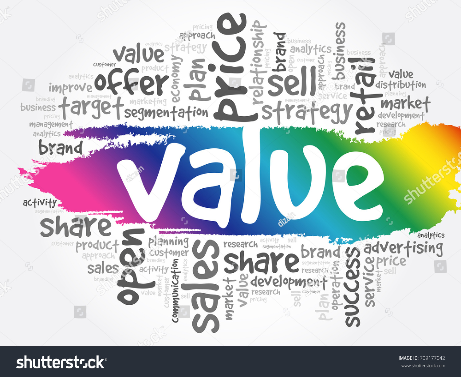 Value Word Cloud Collage Business Concept Stock Vector (Royalty Free ...