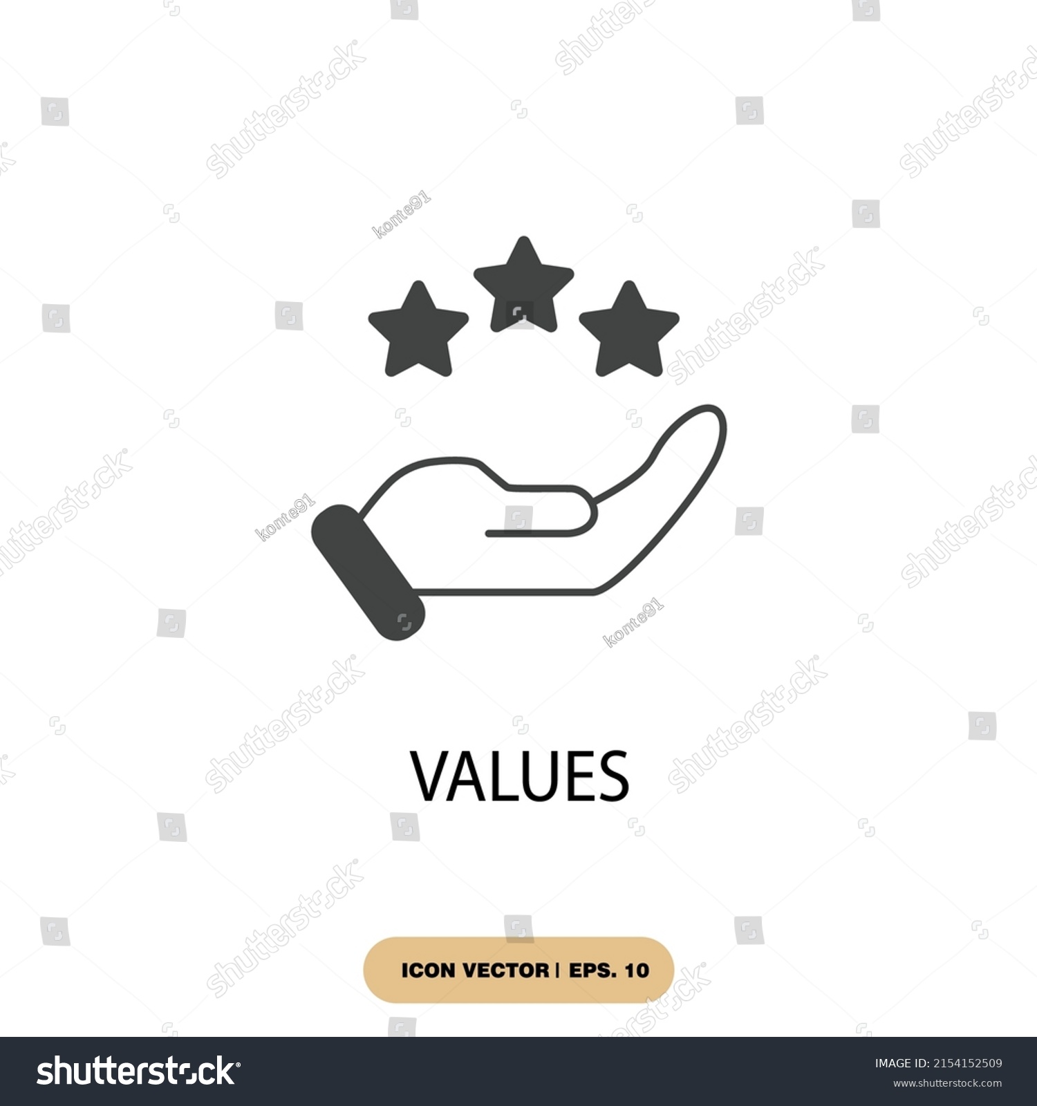 Values Icons Symbol Vector Elements Infographic Stock Vector (Royalty ...